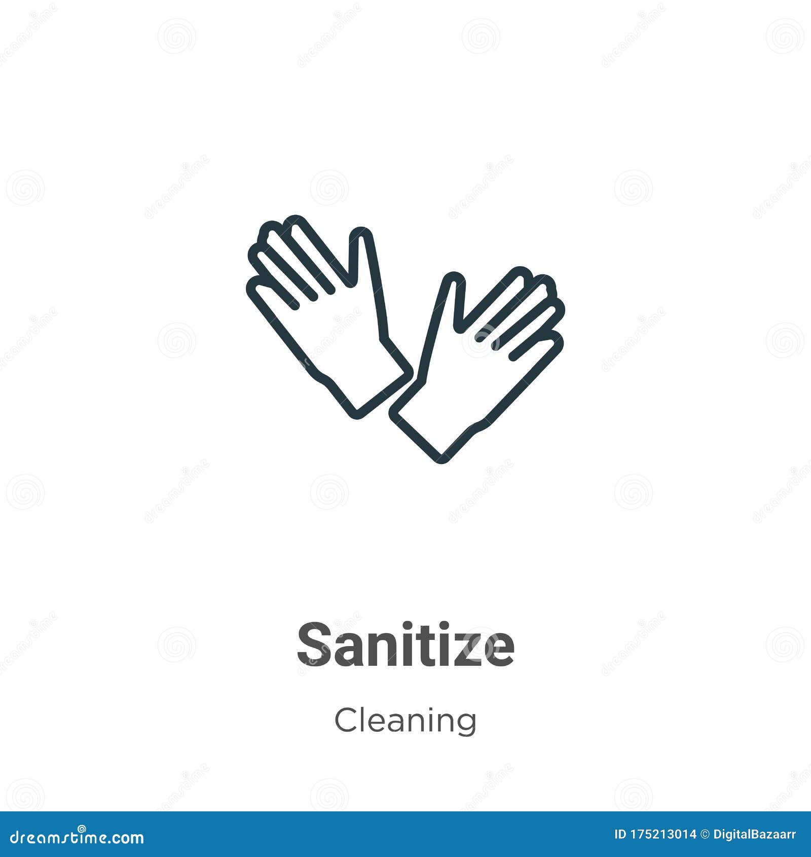 Sanitize Outline Vector Icon. Thin Line Black Sanitize Icon, Flat ...