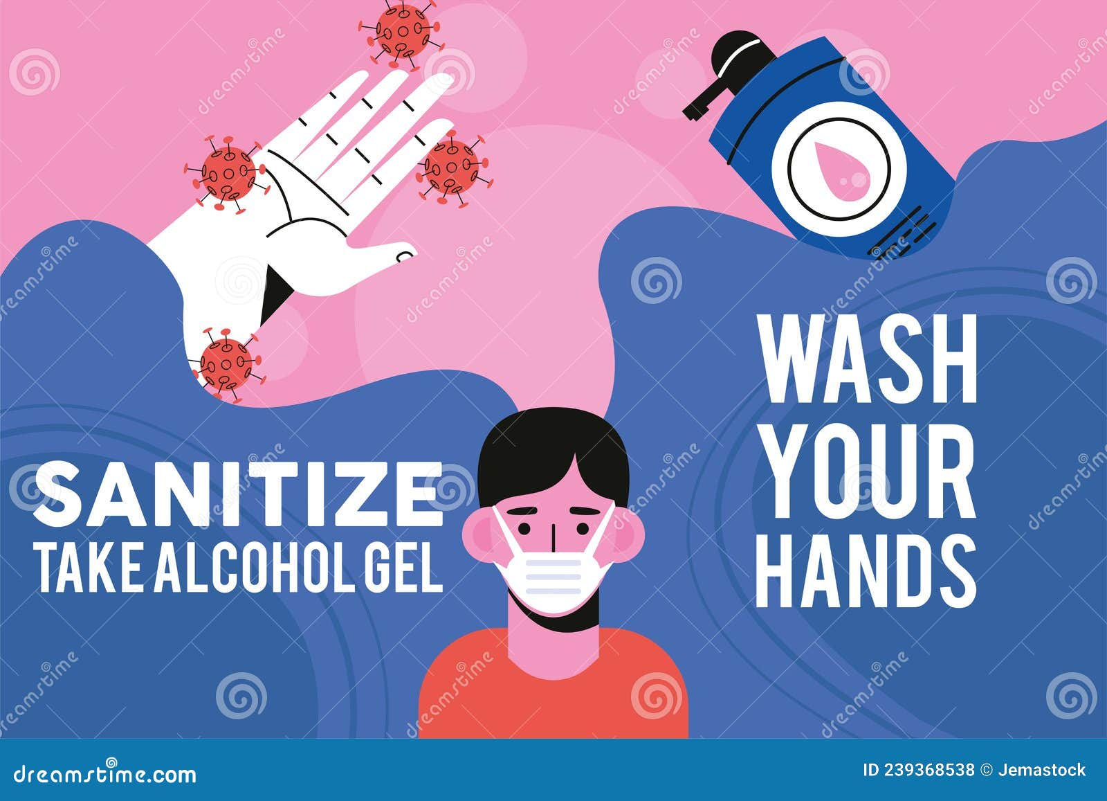 New Normal, Sanitize Your Hands, After Coronavirus, Hand Made Line ...