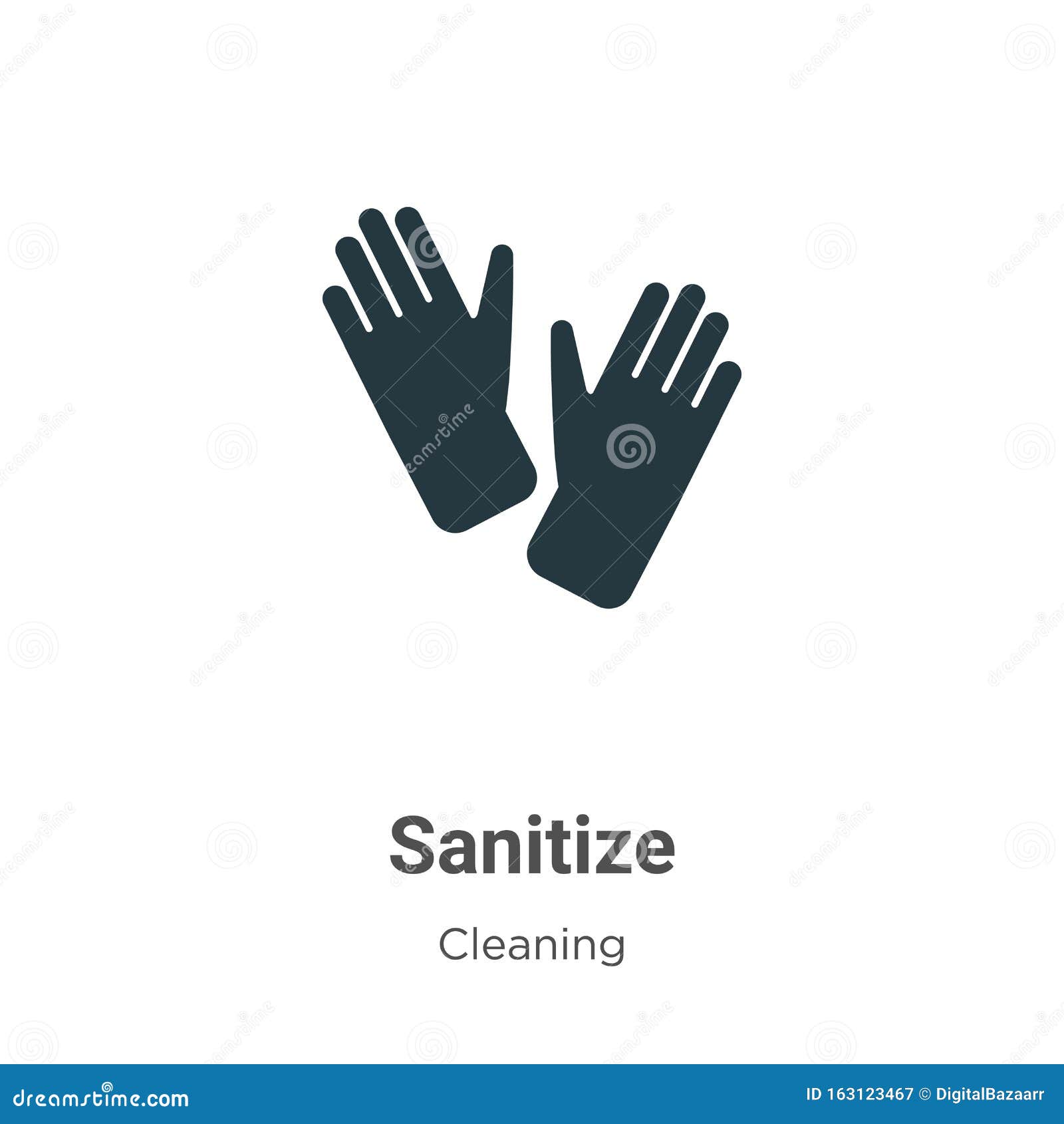 Sanitize Vector Icon on White Background. Flat Vector Sanitize Icon ...