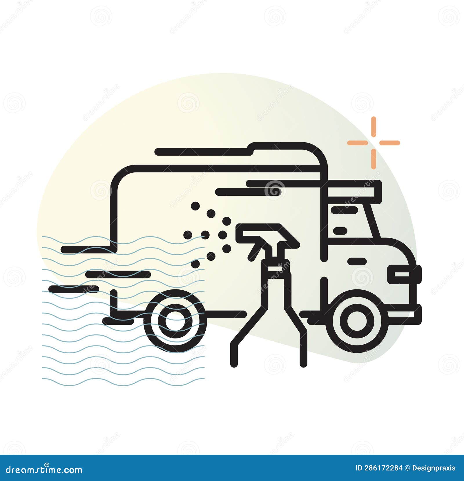 Sanitized Delivery Services - Icon Stock Illustration - Illustration of ...