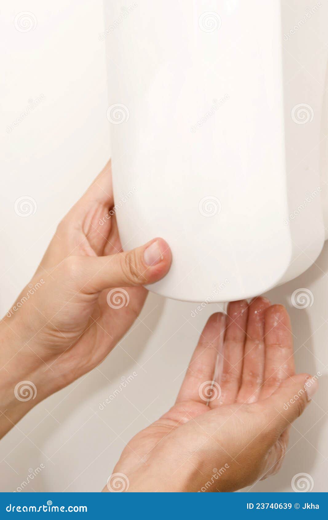 Sanitizer Dispenser and Woman Hand Stock Image - Image of mounted, palm ...