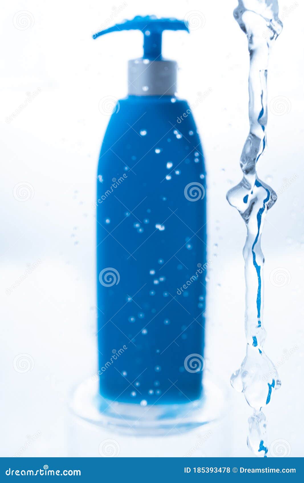 Sanitizer Shampoo Soap with Water Splashes Stock Photo - Image of ...