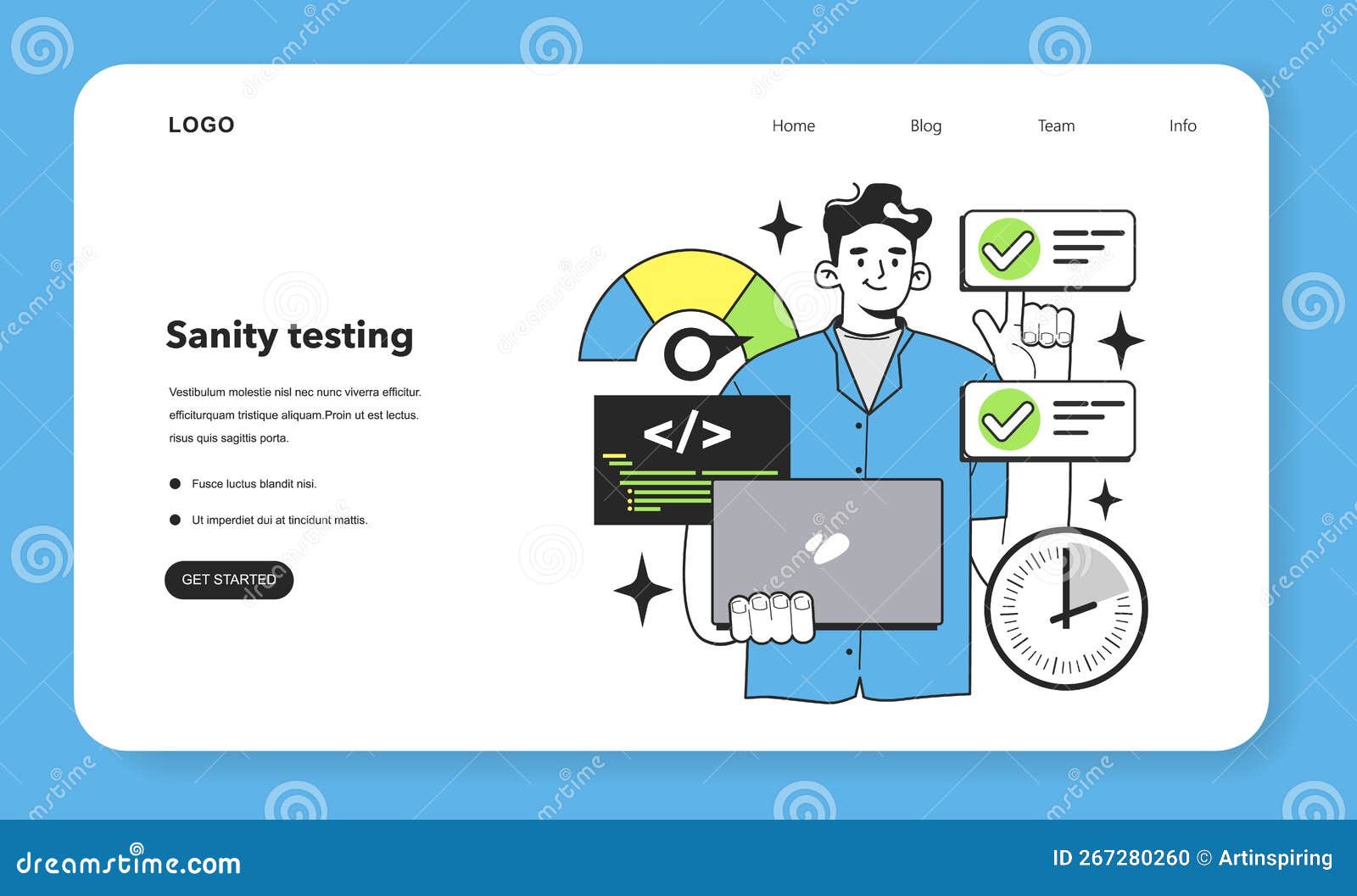 Sanity Testing Technique Web Banner or Landing Page. Software Testing ...