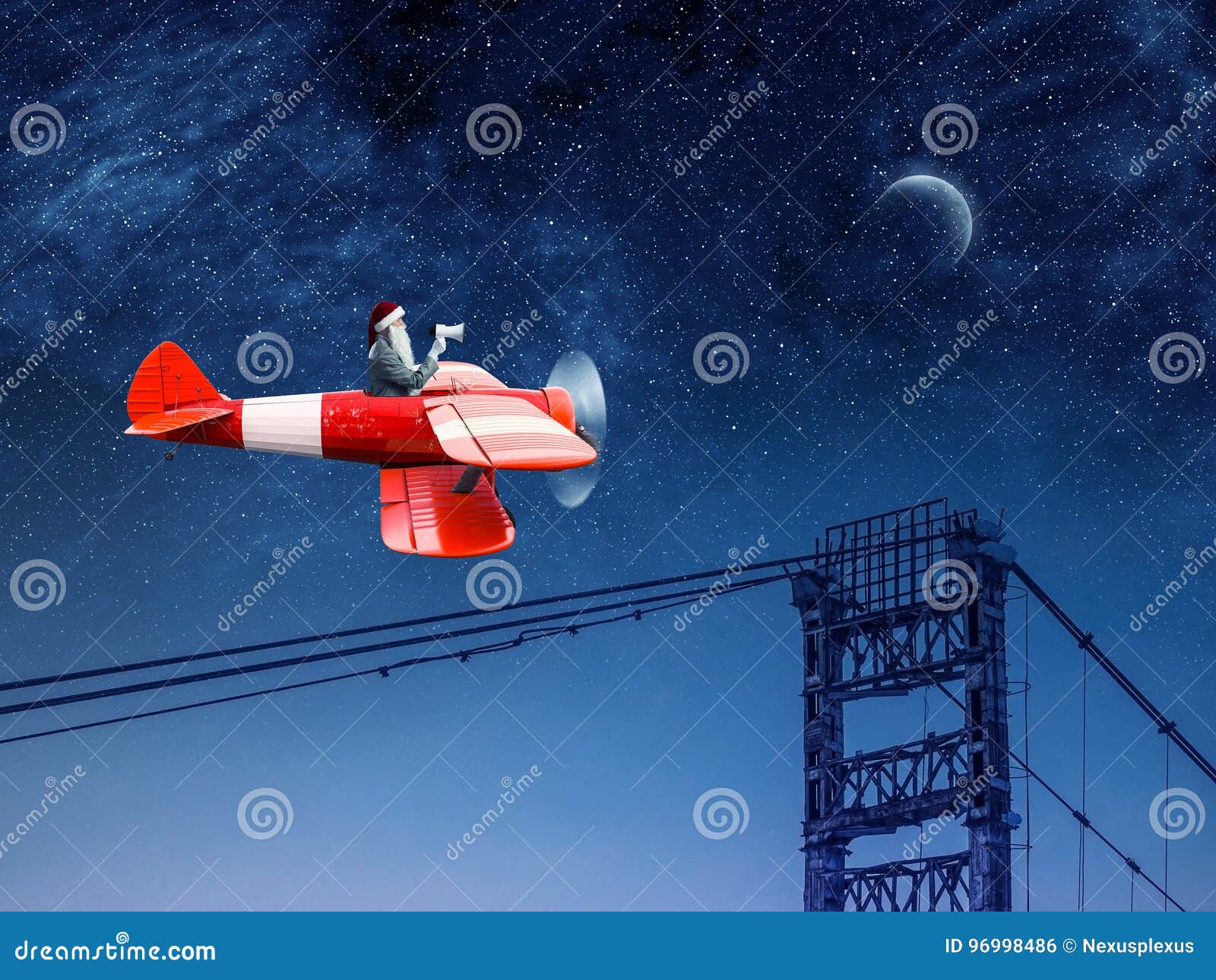 Sankt Beeilt Sich Oben Gemischte Medien Stockfoto - Bild von feiertag ...