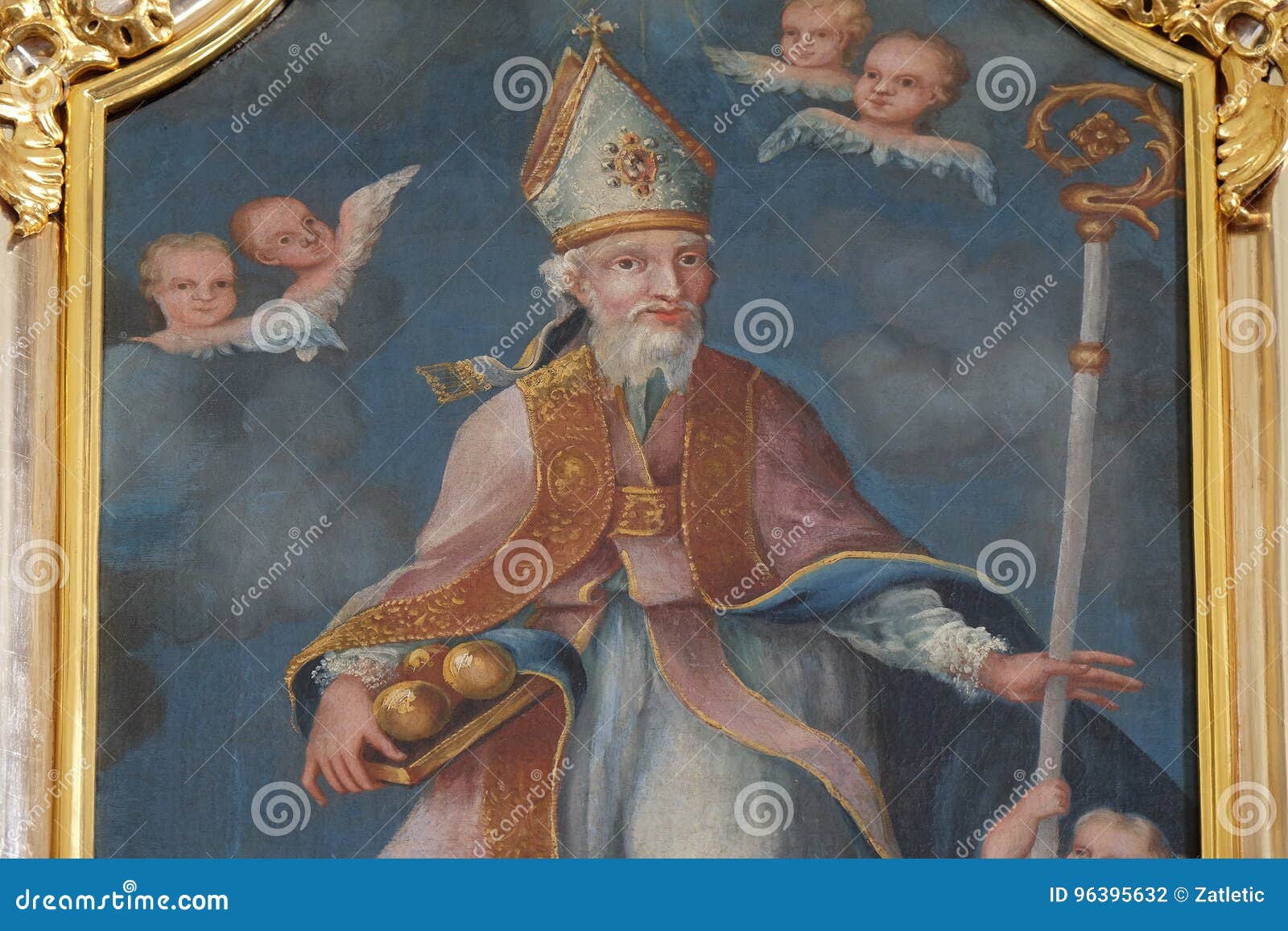 Sankt Nikolaus stockfoto. Bild von heilig, altar, religion - 96395632