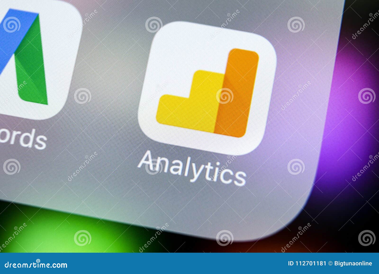 Google Analytics Application Icon on Apple IPhone X Screen Close-up ...