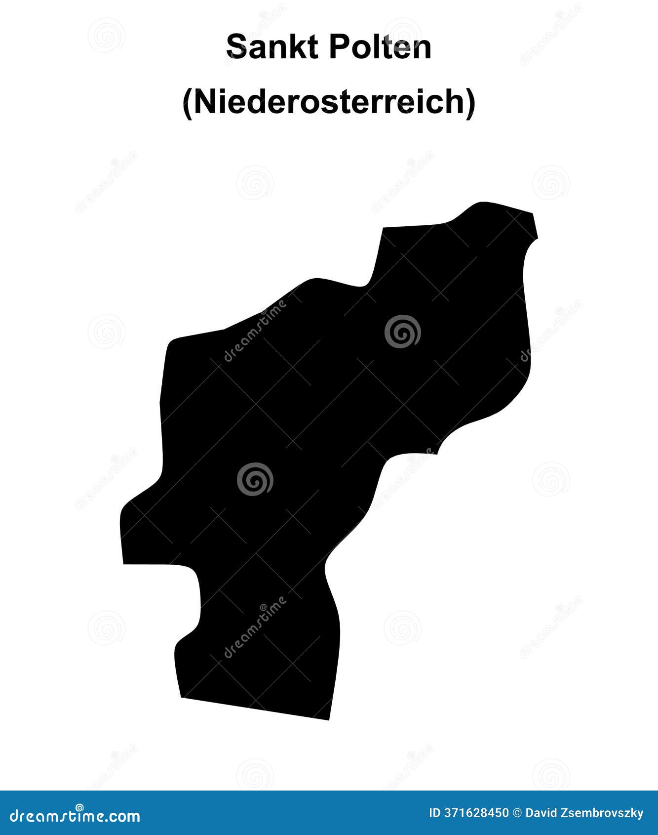 Sankt Polten Land Outline Map Cartoon Vector | CartoonDealer.com #335090295