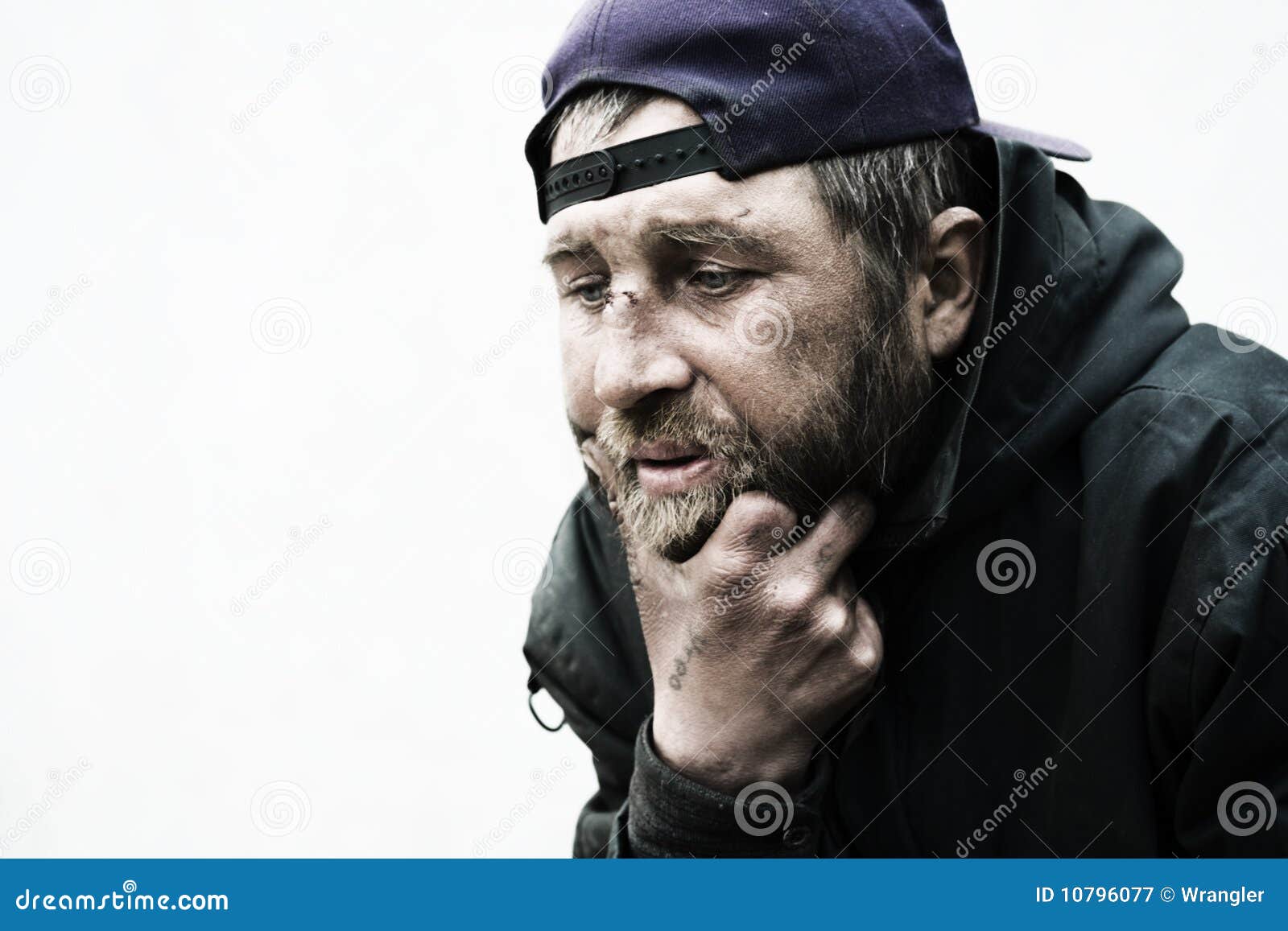 Sans foyer. image stock. Image du durée, crainte, capuchon - 10796077