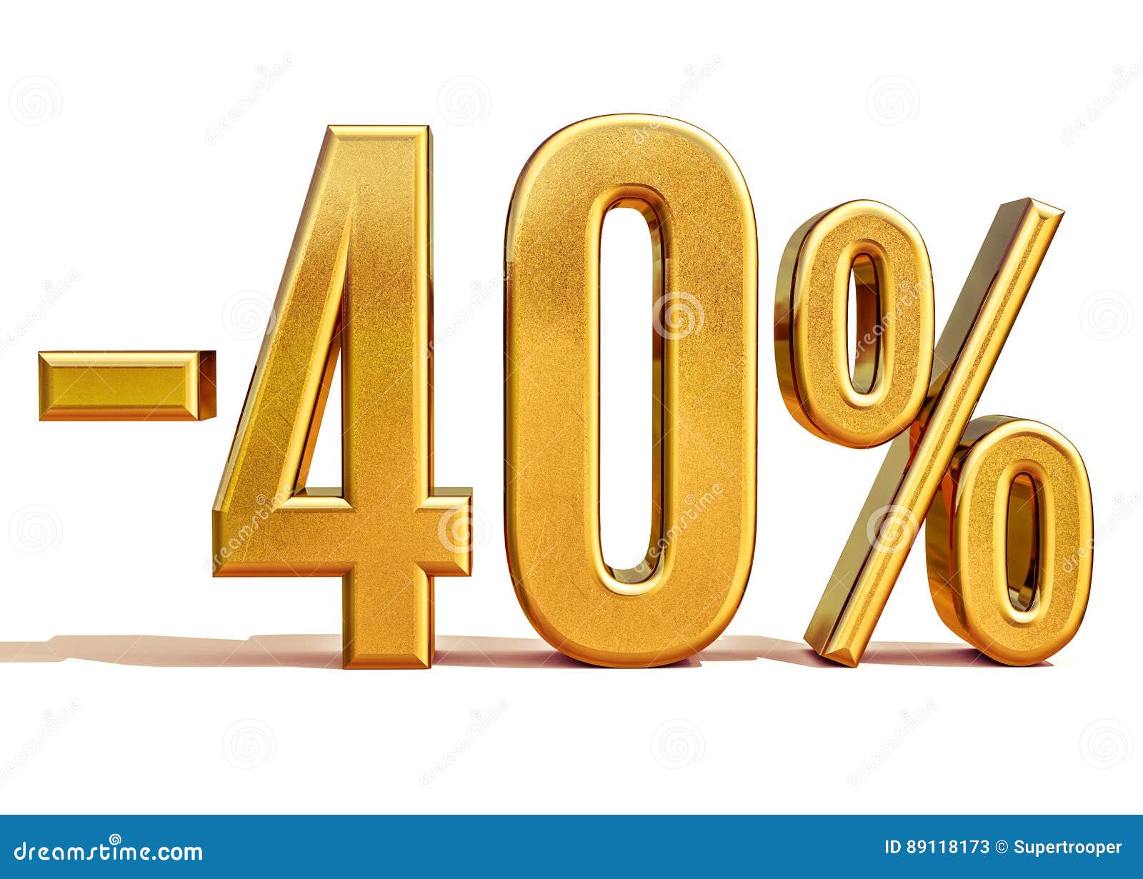 Or -40%, Sans Le Signe De Remise De Quarante Pour Cent Image stock ...