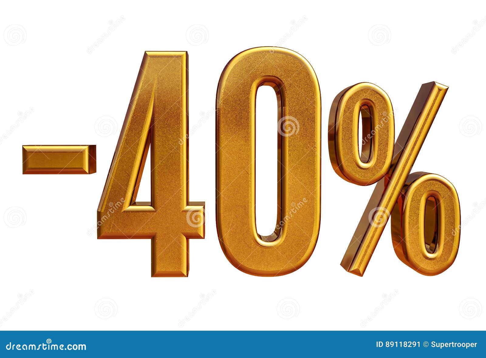 Or -40%, Sans Le Signe De Remise De Quarante Pour Cent Image stock ...