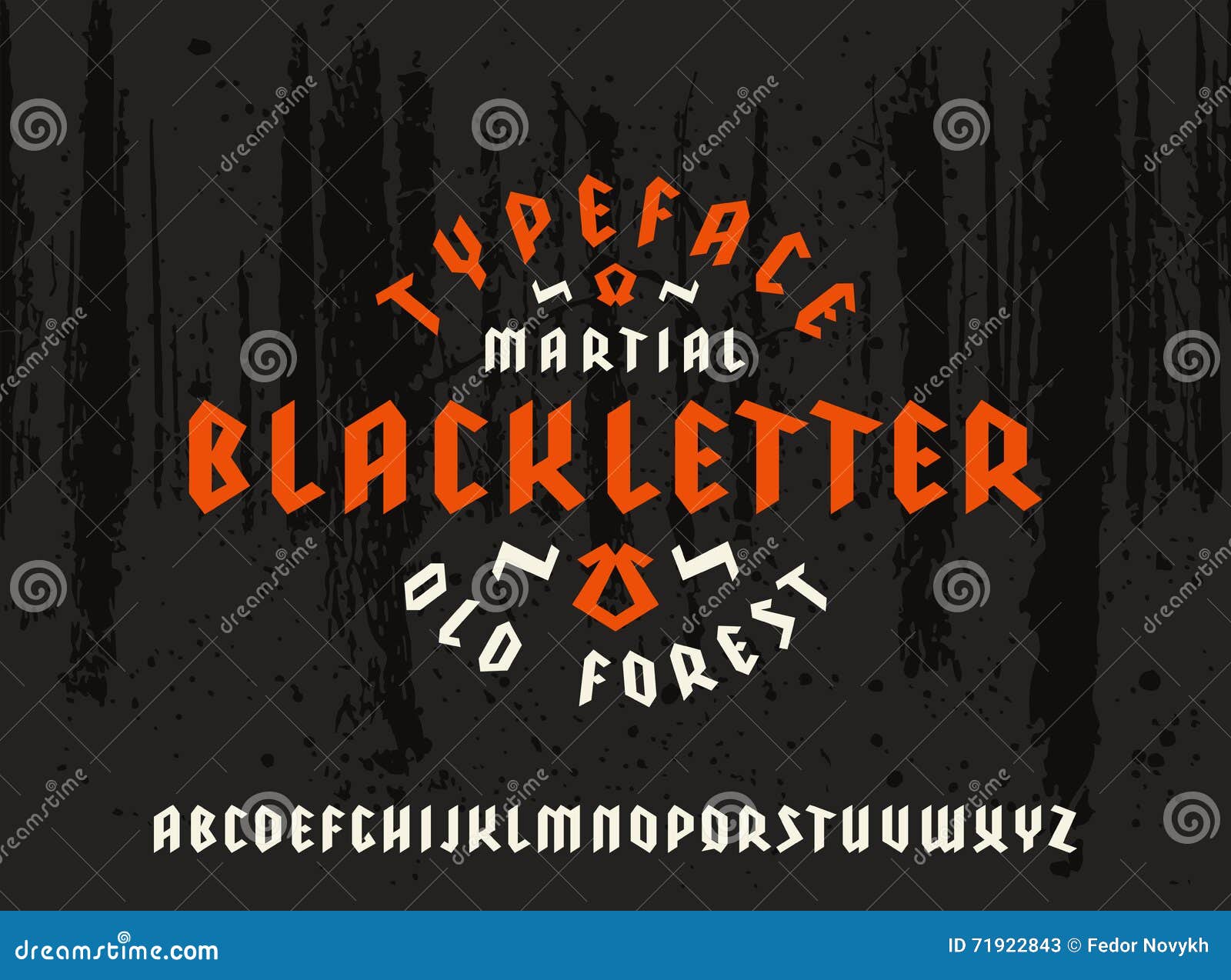 Sanserif Font in Black Letter Style Stock Vector - Illustration of ...