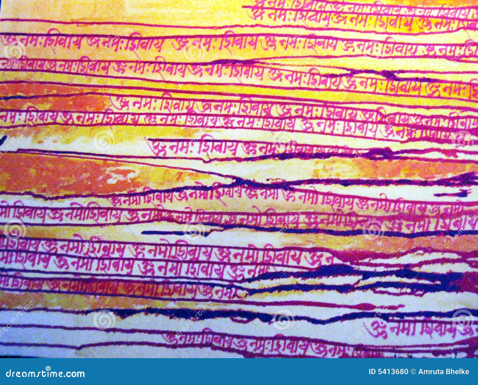 Sanskrit Script stock photo. Image of script, indian, color - 5413680