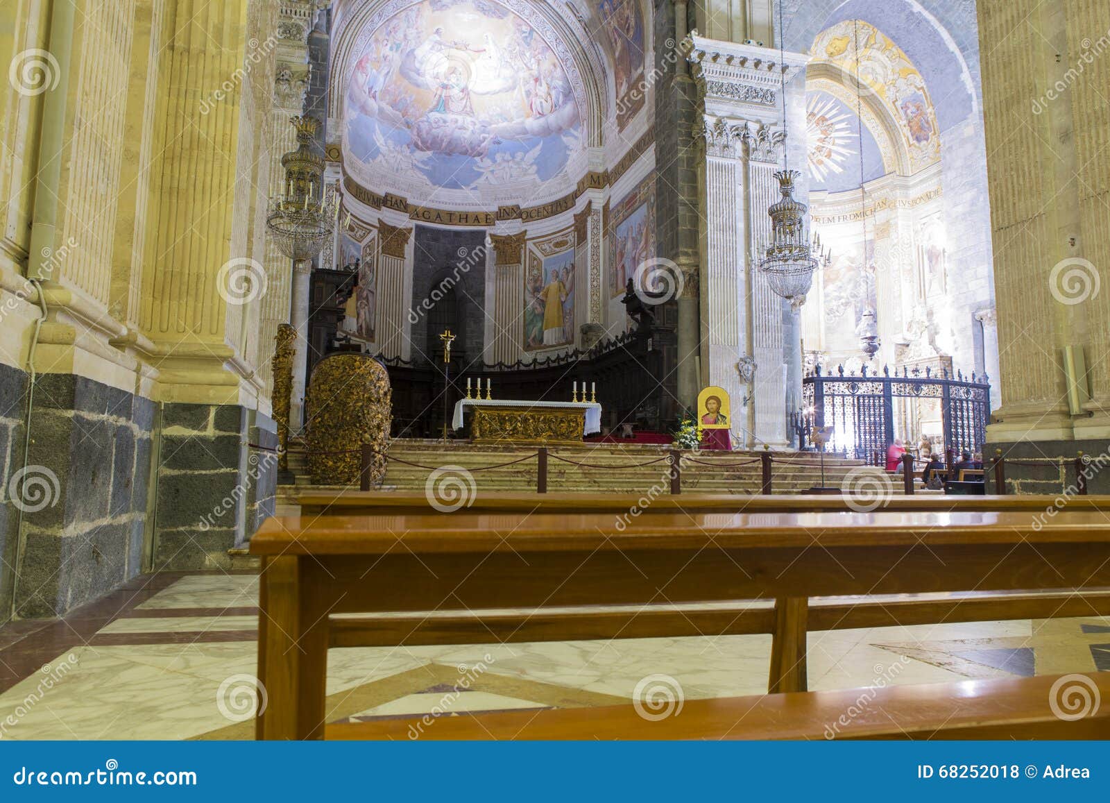 Visiting the Sant Agata Cathedral from Catania Editorial Stock Photo ...