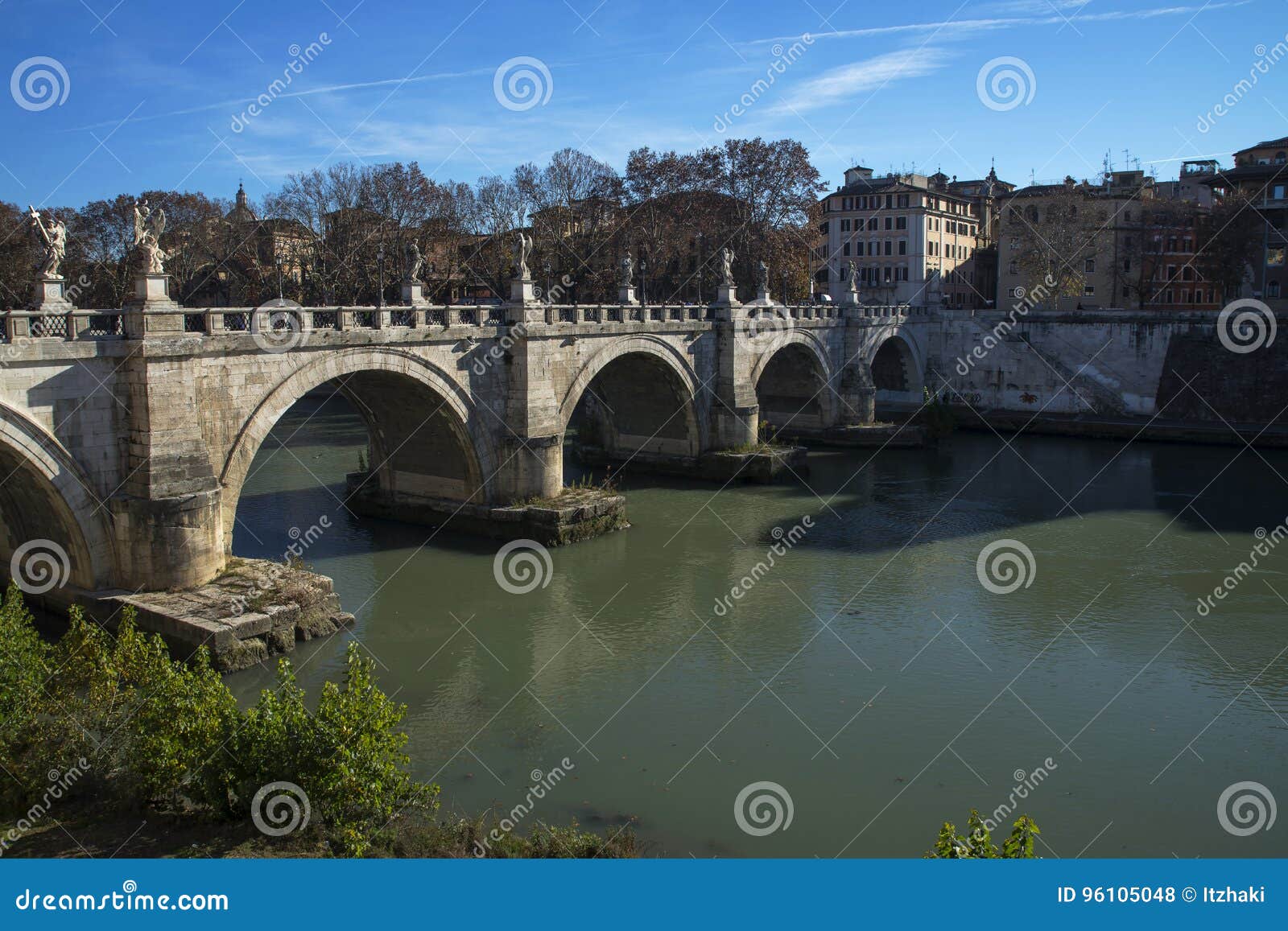 Sant Angelo Bridge Roma Rome, Italia Fotografia Stock Editoriale ...
