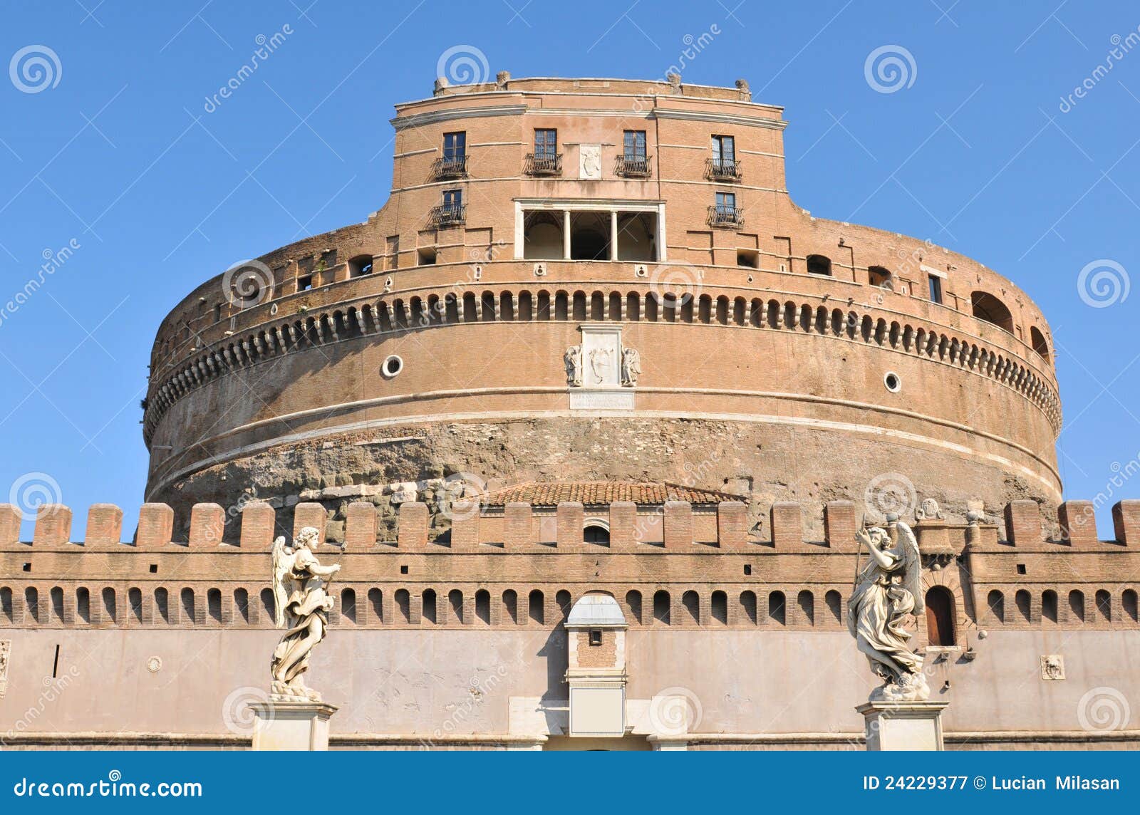 Sant Angelo Castle, Rome stock image. Image of brick - 24229377