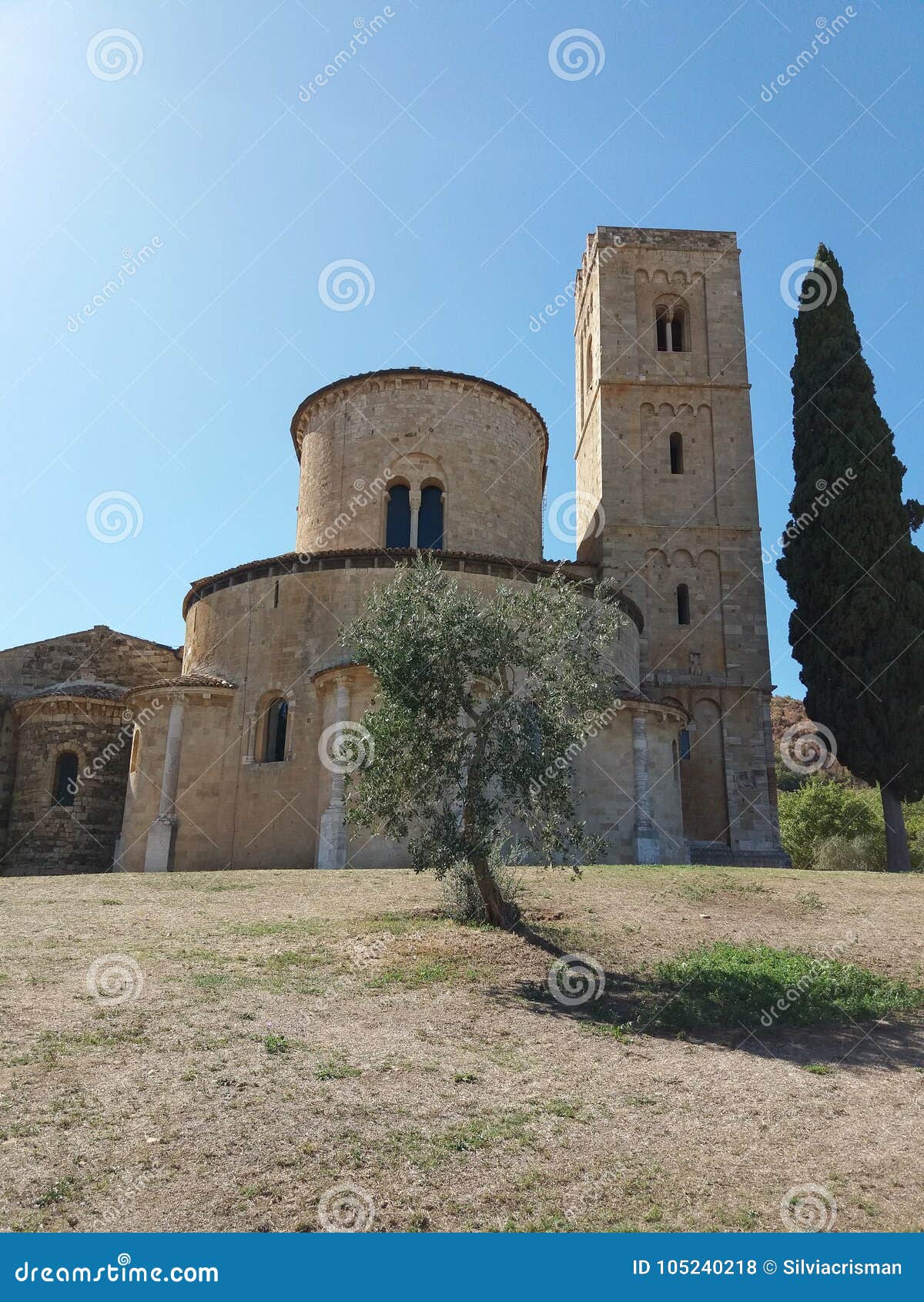 Sant Antimo Abbey in Montalcino Stock Photo - Image of landmark ...
