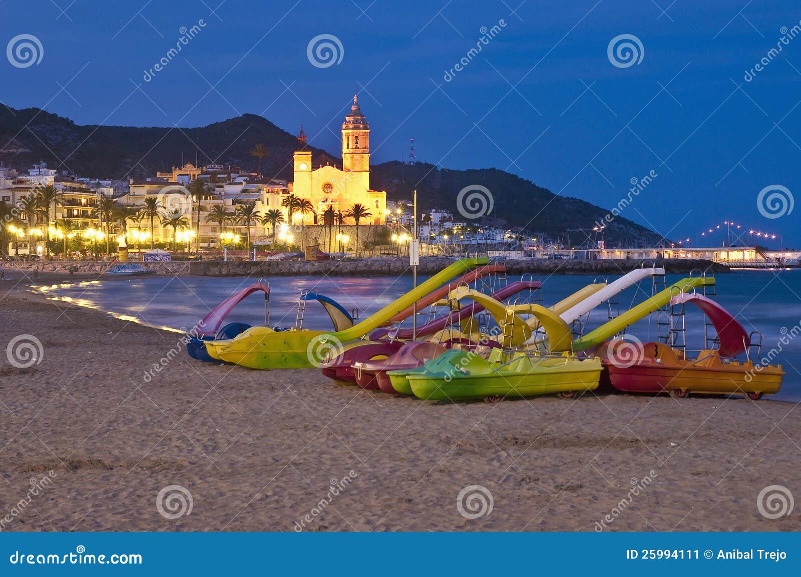 Sant Bartomeu I Santa Tecla in Sitges, Spain Stock Image - Image of ...