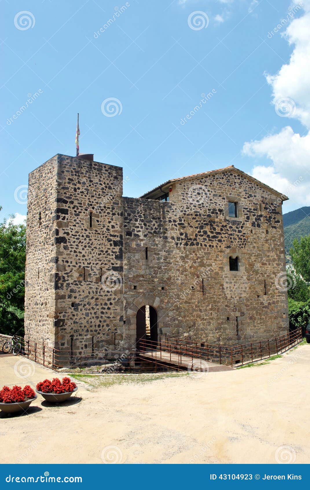 Sant Joan les Fonts castle stock image. Image of fonts - 43104923