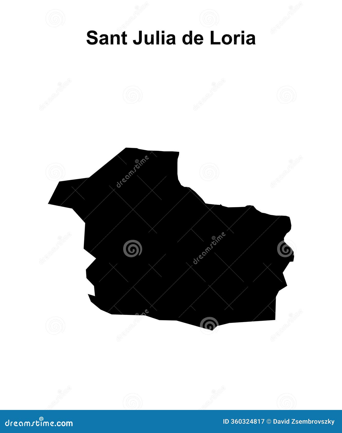 Sant Julia De Loria Outline Map Cartoon Vector | CartoonDealer.com ...