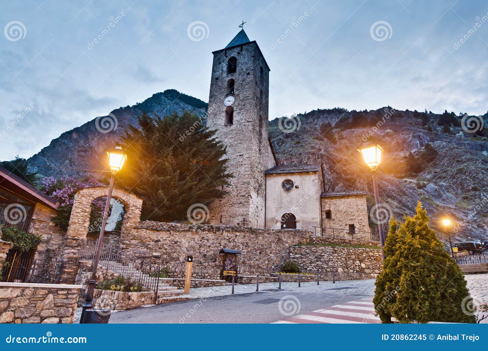 Sant Serni at Canillo, Andorra Stock Image - Image of mountain, sant ...