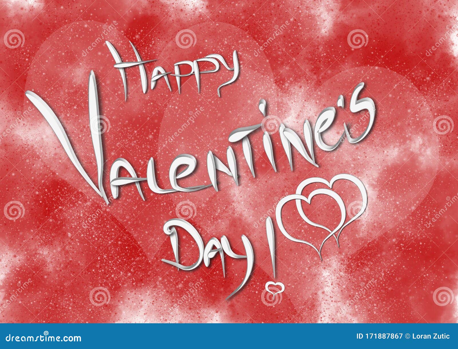 Sant Valetine`s Day Greeting Card Stock Illustration - Illustration of ...