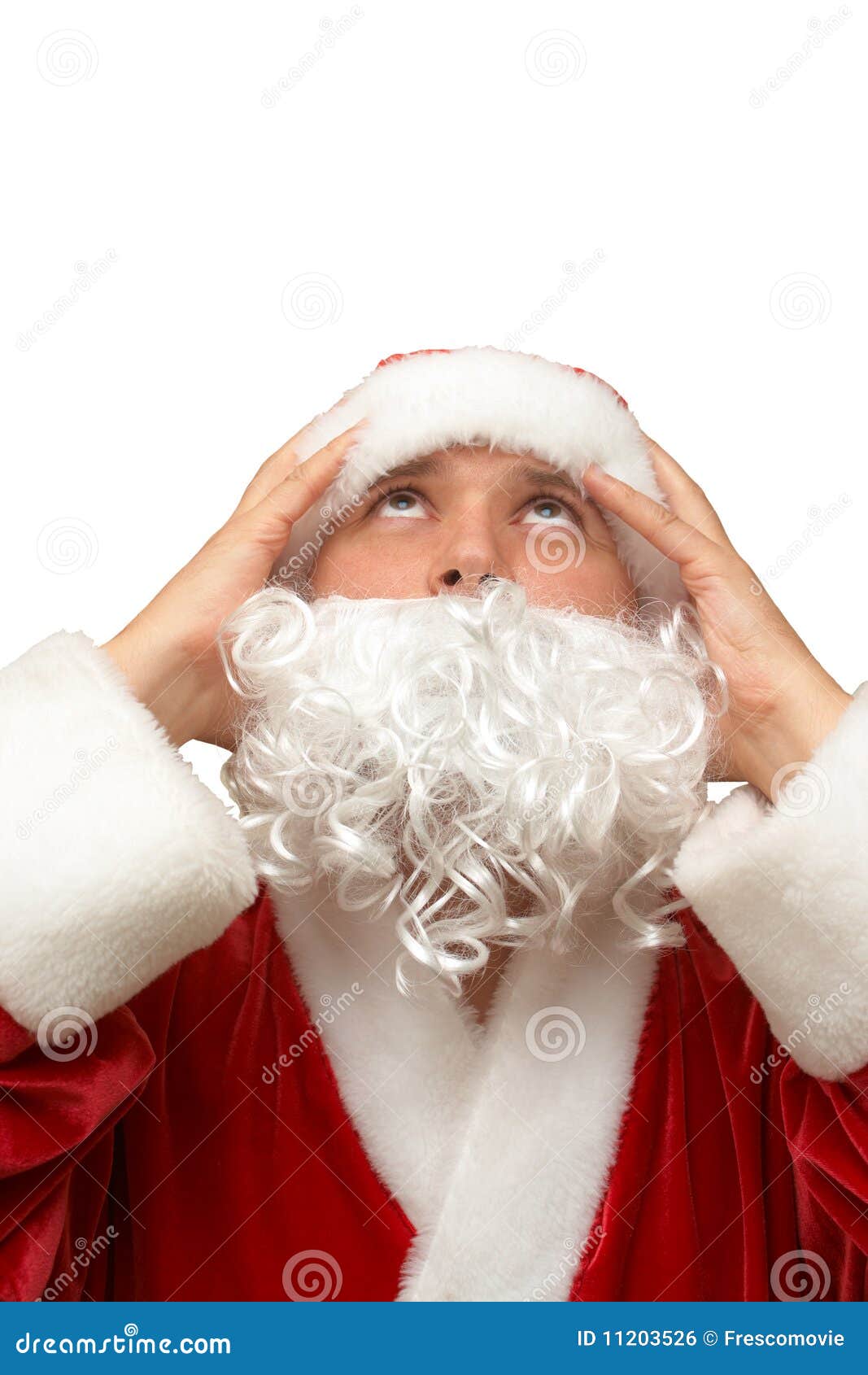 Santa stock photo. Image of portrait, holiday, fear, happy - 11203526