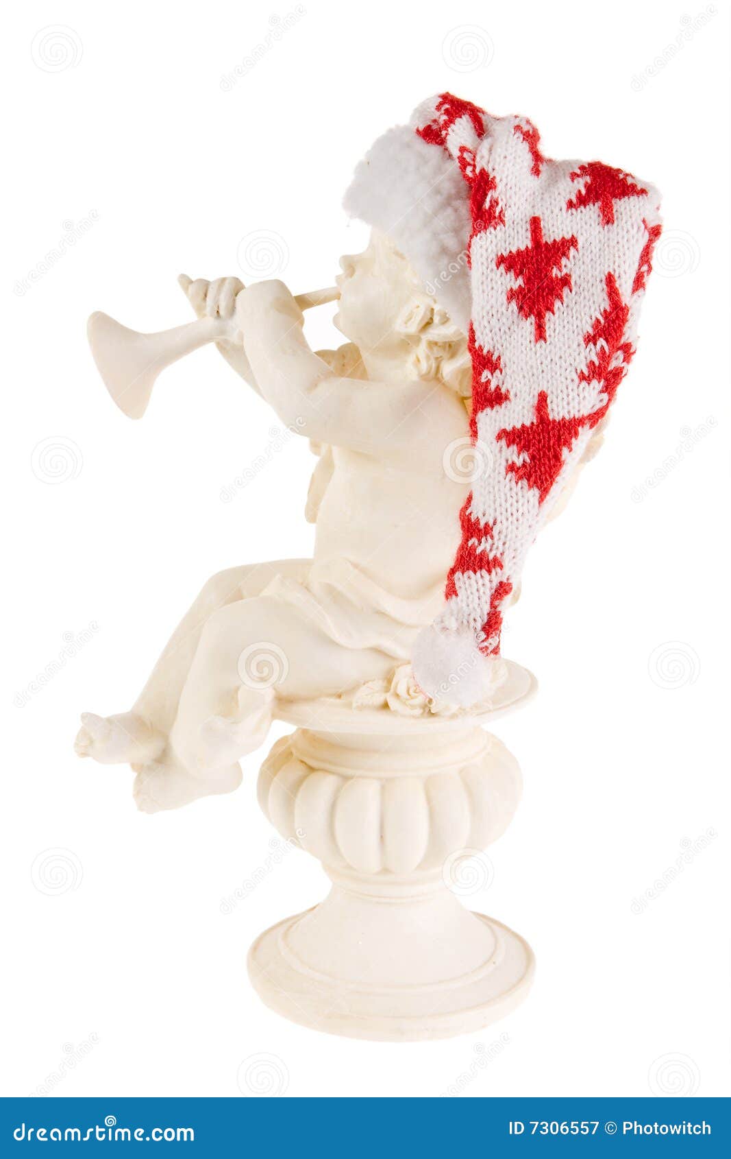 Santa angel stock image. Image of trumpet, instrument - 7306557