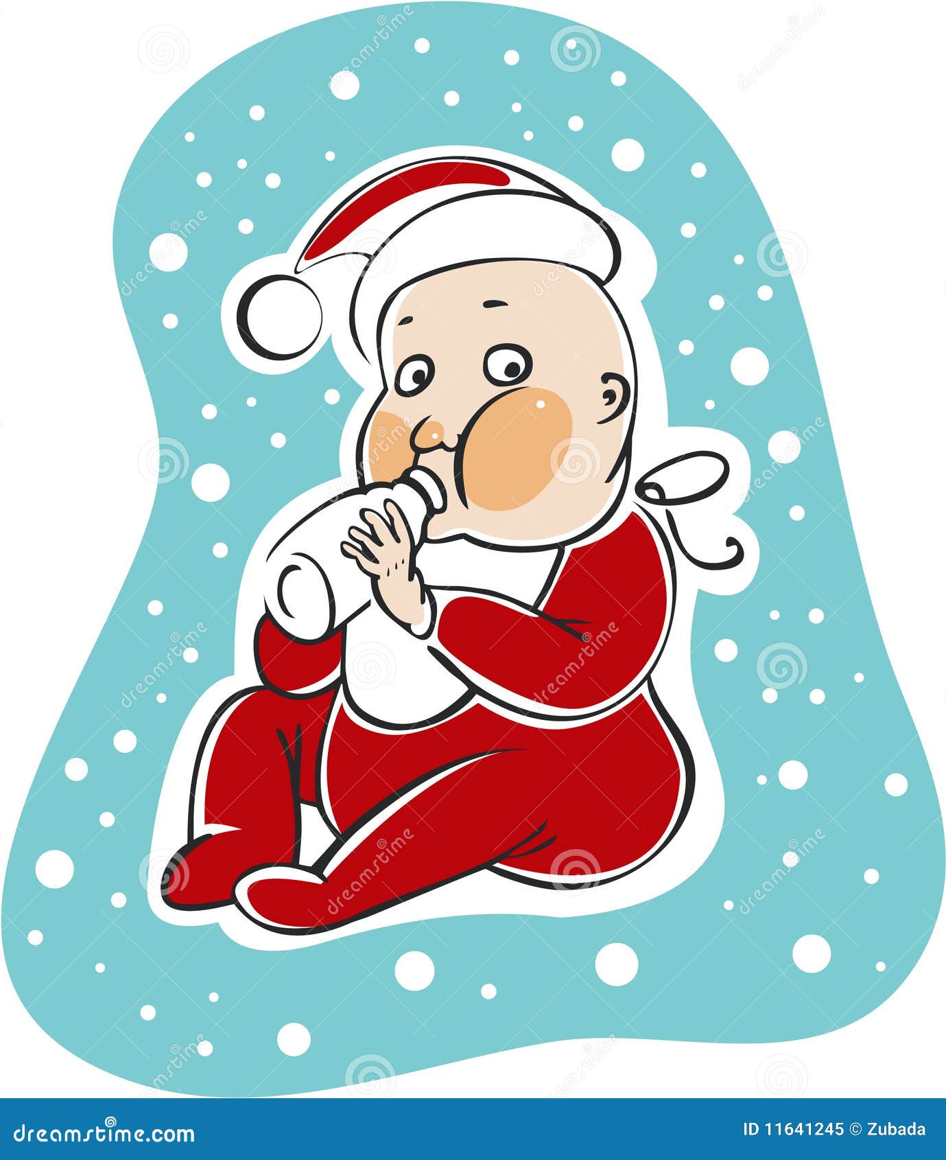 Santa baby stock vector. Illustration of affection, blue - 11641245