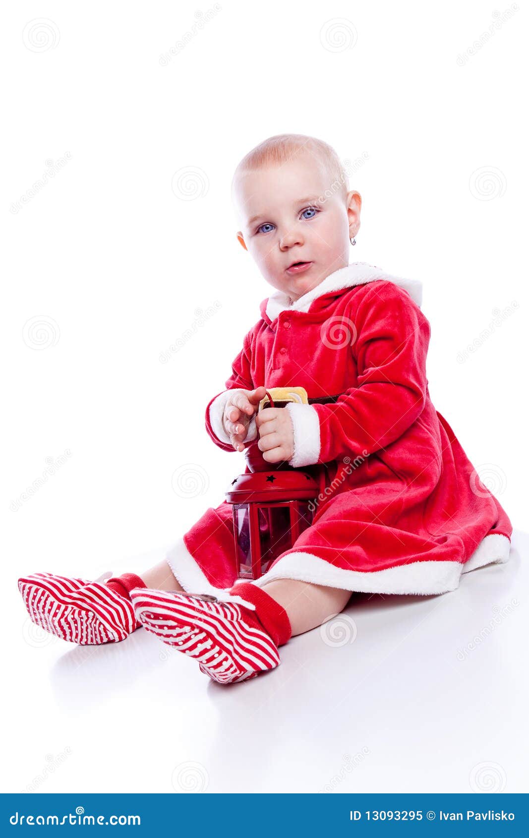 Santa baby stock image. Image of joyful, adorable, healthy - 13093295