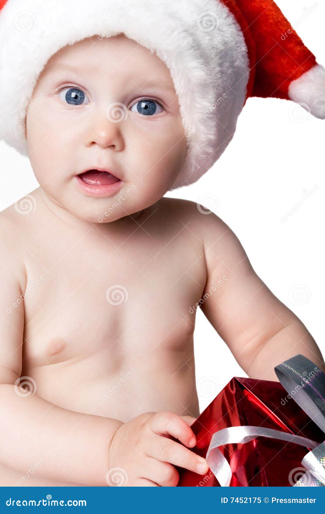 Santa baby stock image. Image of person, expression, noel - 7452175