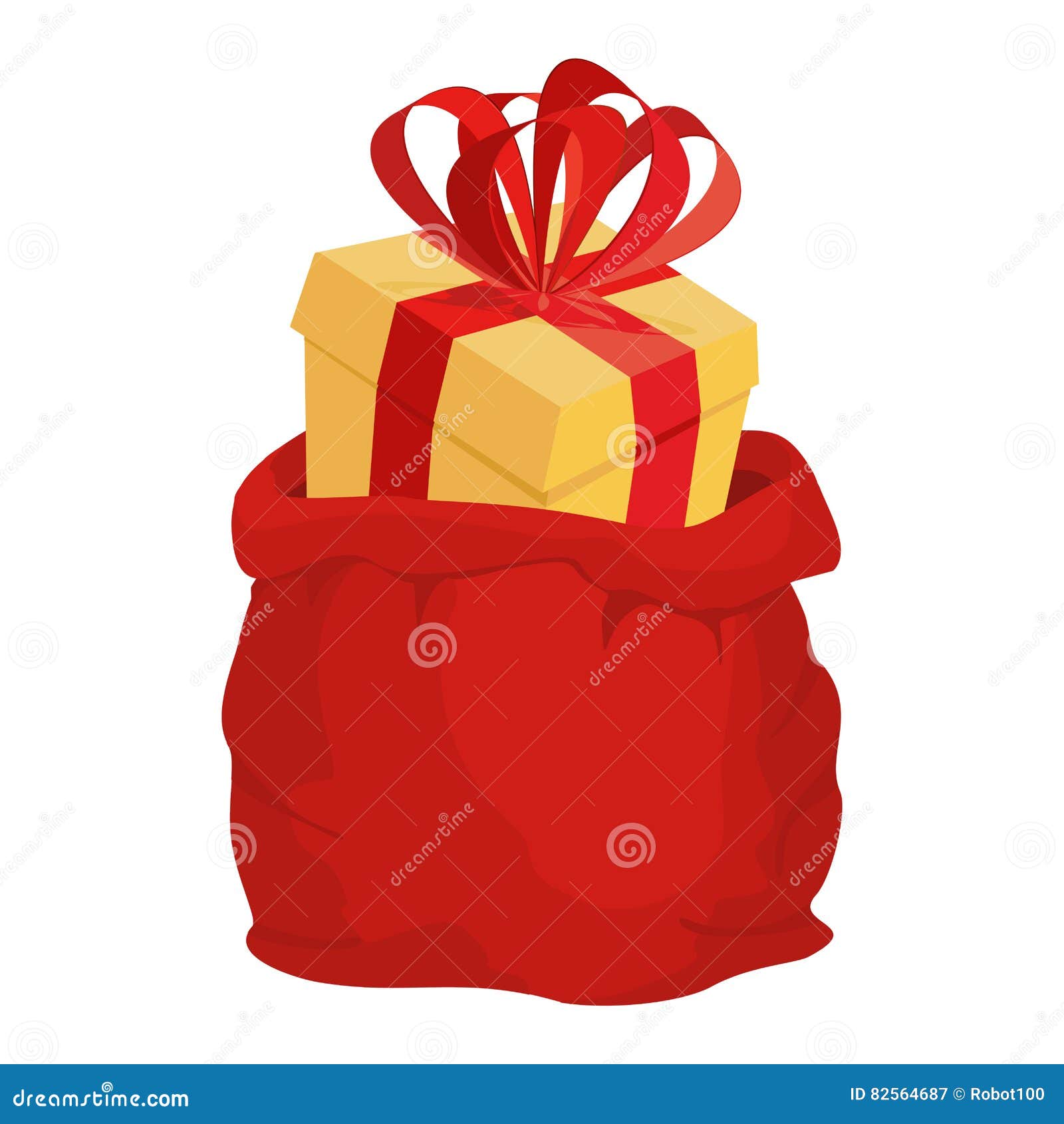 Christmas Sack Red Large. Santa Big Bag. Sackful Gift For Children ...