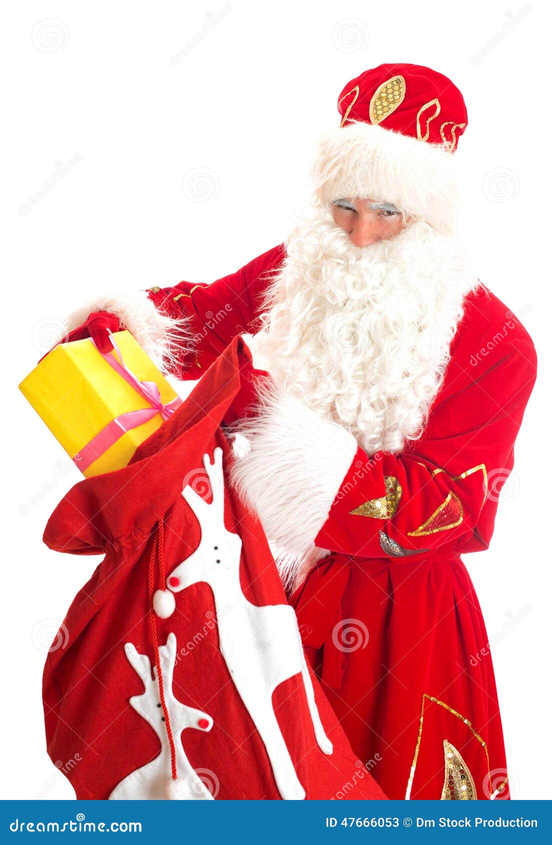 Santa with Bag of Presents. Stock Image - Image of pack, sack: 47666053