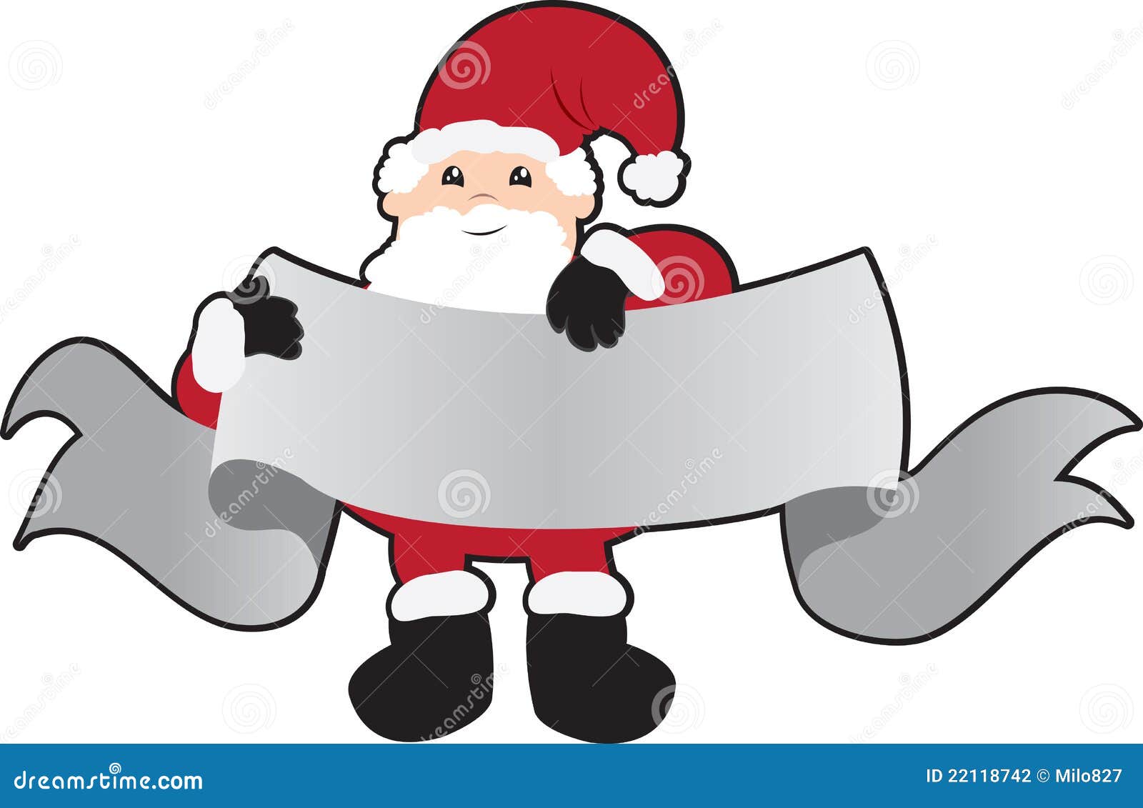 Santa with Banner stock vector. Illustration of beard - 22118742