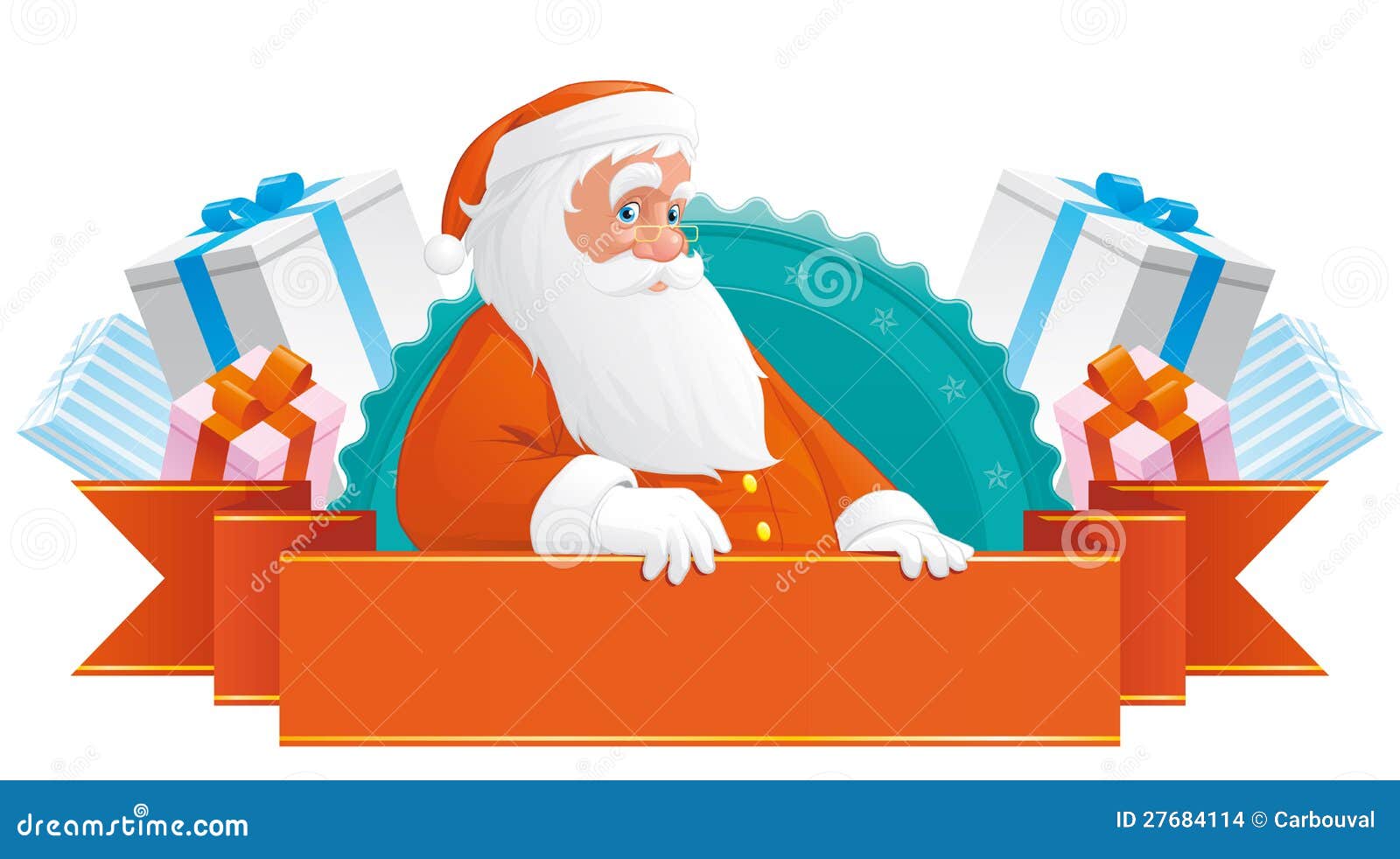 Santa banner stock vector. Illustration of papa, holidays - 27684114