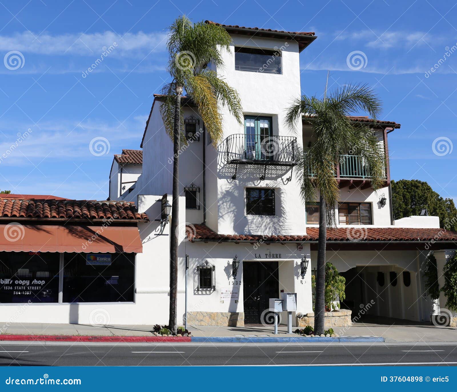 Santa barbara - building editorial stock photo. Image of america - 37604898
