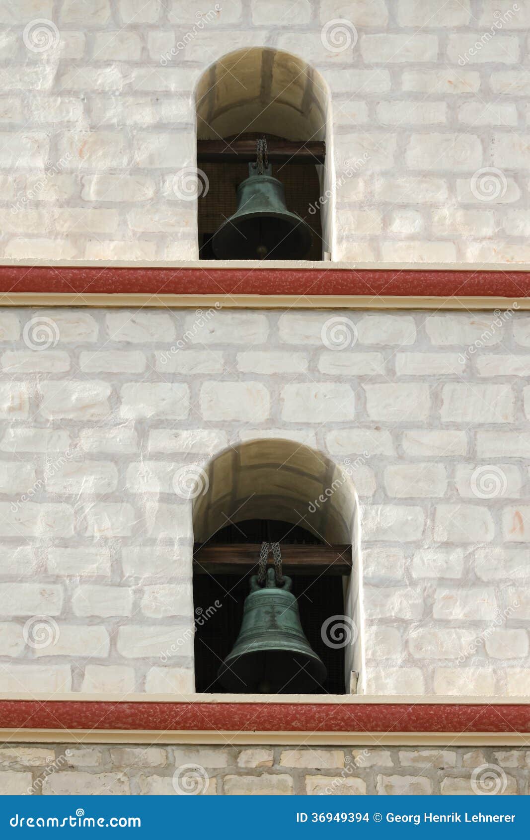 Santa Barbara Mission Bells Stock Photo - Image of chapel, religion ...