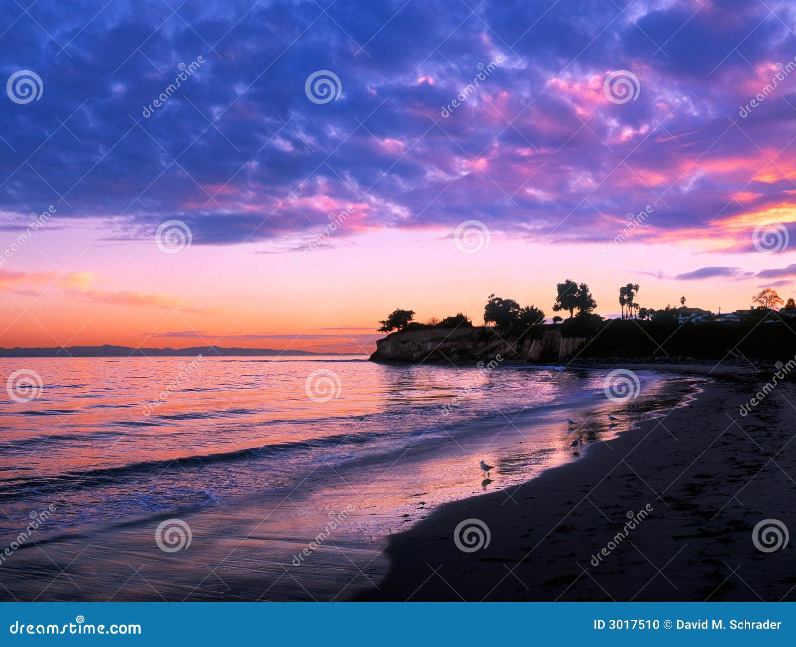Santa Barbara Sunset stock photo. Image of tide, coast - 3017510