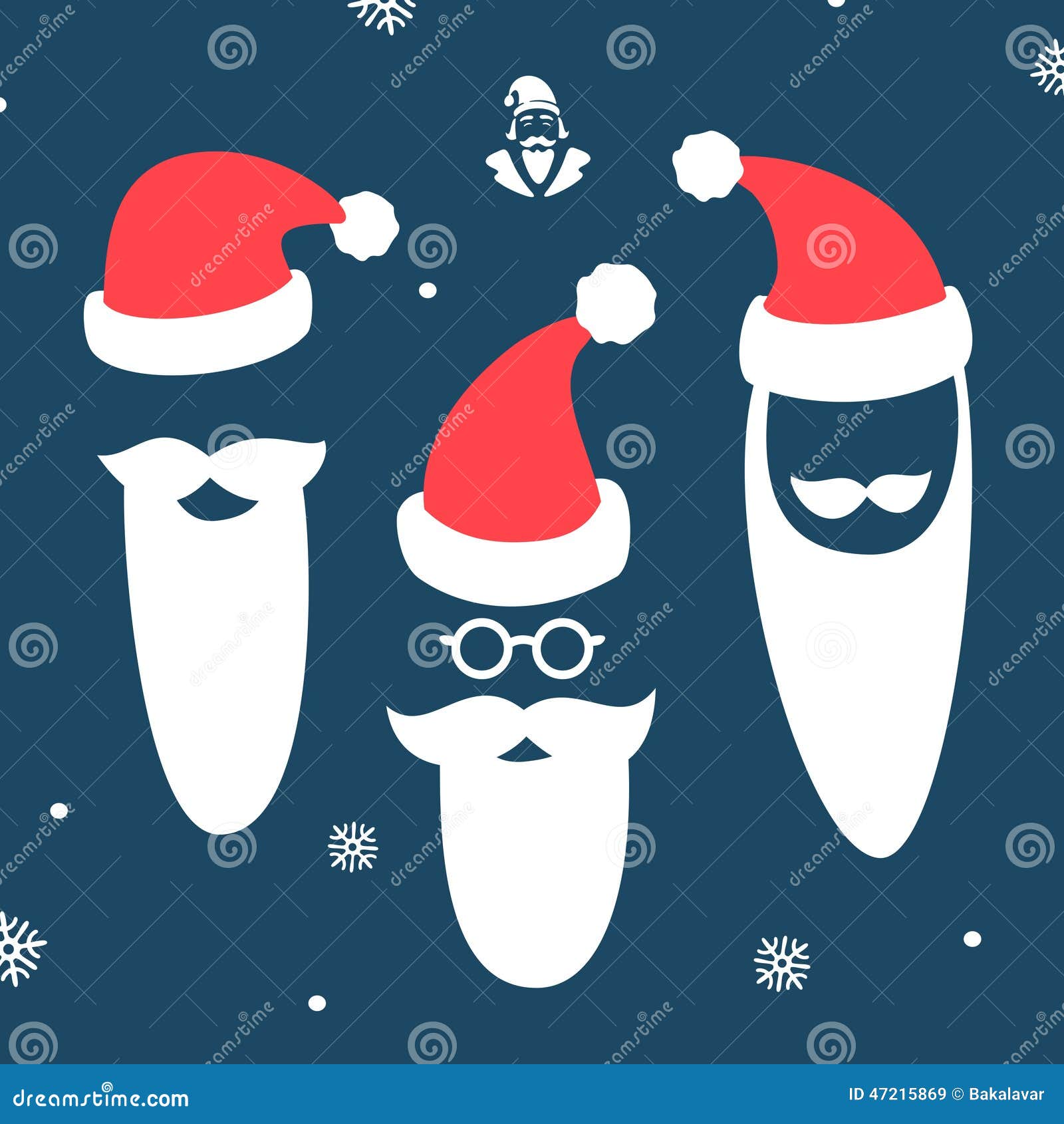 Santa beard face stock vector. Illustration of moustache - 47215869