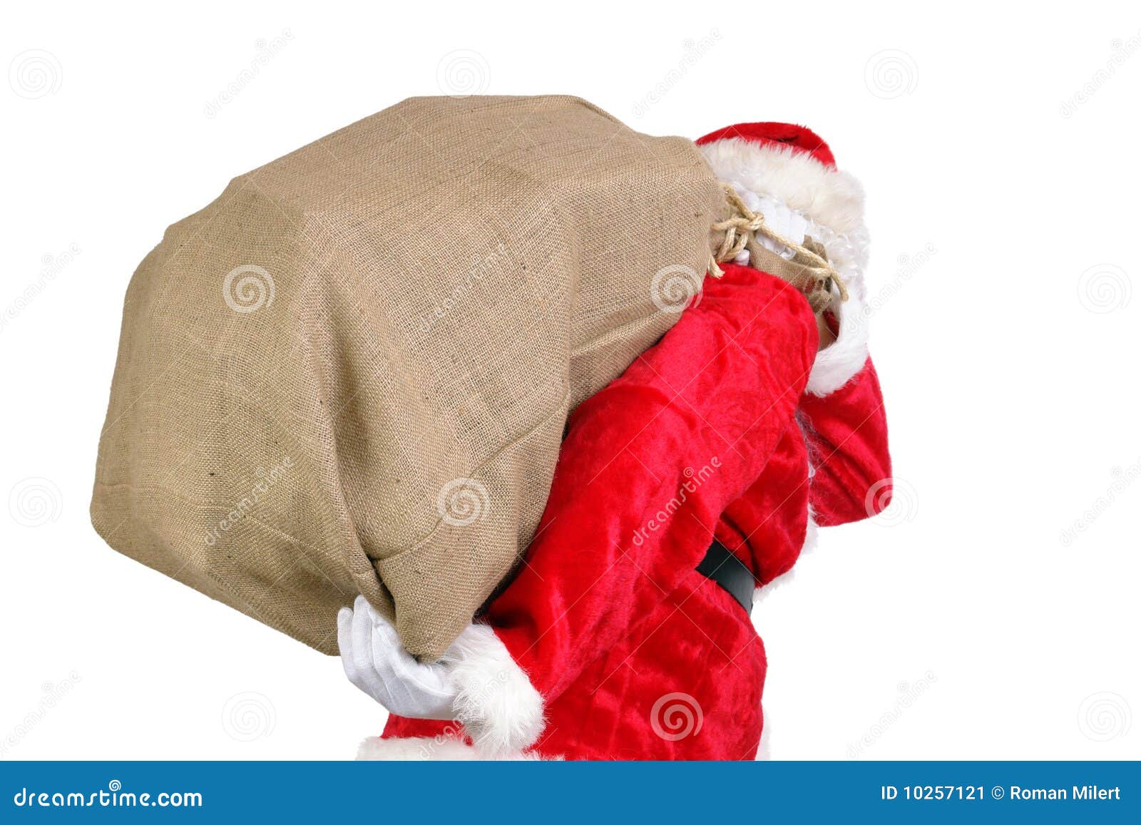 Santa with big sack stock image. Image of gift, holiday - 10257121
