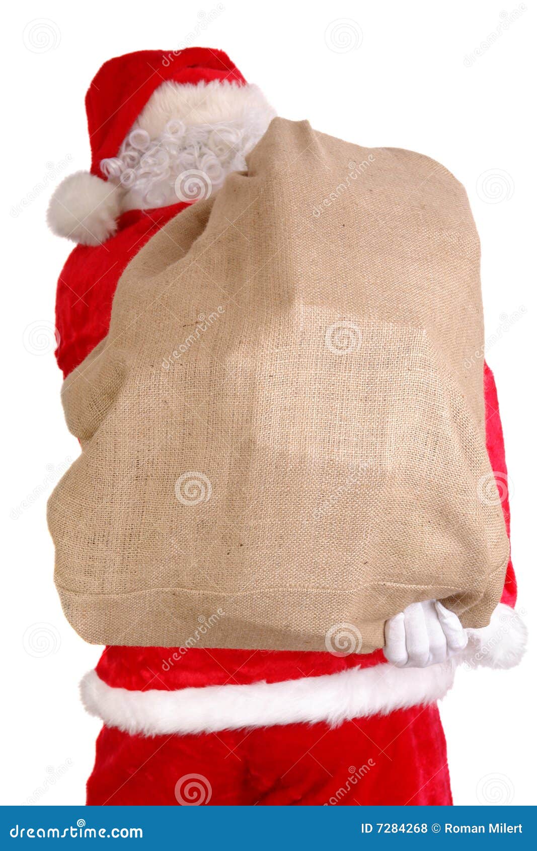 Santa with big sack stock photo. Image of sack, carrying - 7284268