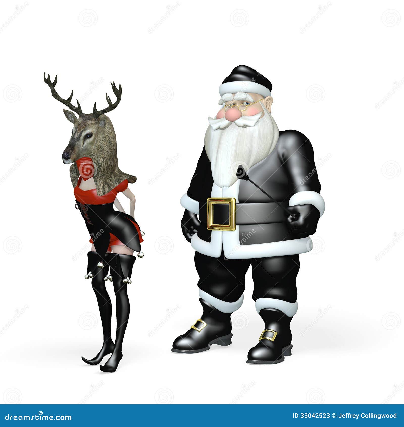 Santa in Black - Jeux 3 De Renne Illustration Stock - Illustration du ...