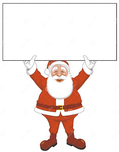 Santa with blank sign stock vector. Illustration of vector - 6446567
