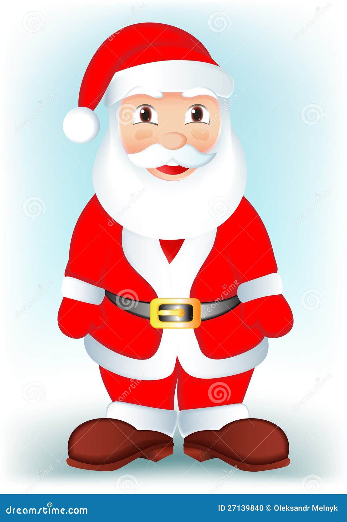 Santa on a blue background stock vector. Illustration of cheerful ...
