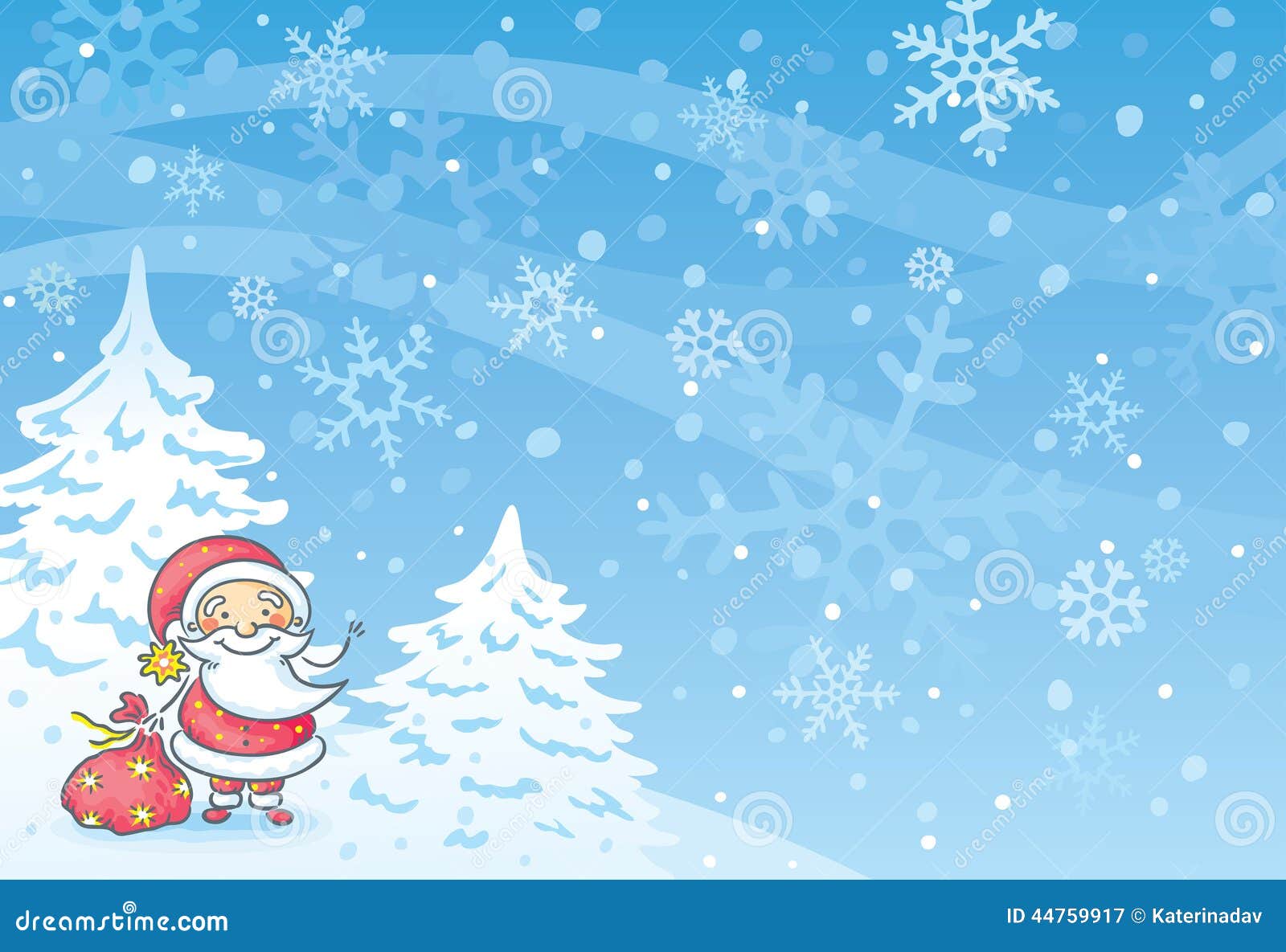 Santa with a Blue Background Stock Vector - Illustration of santa, copy ...