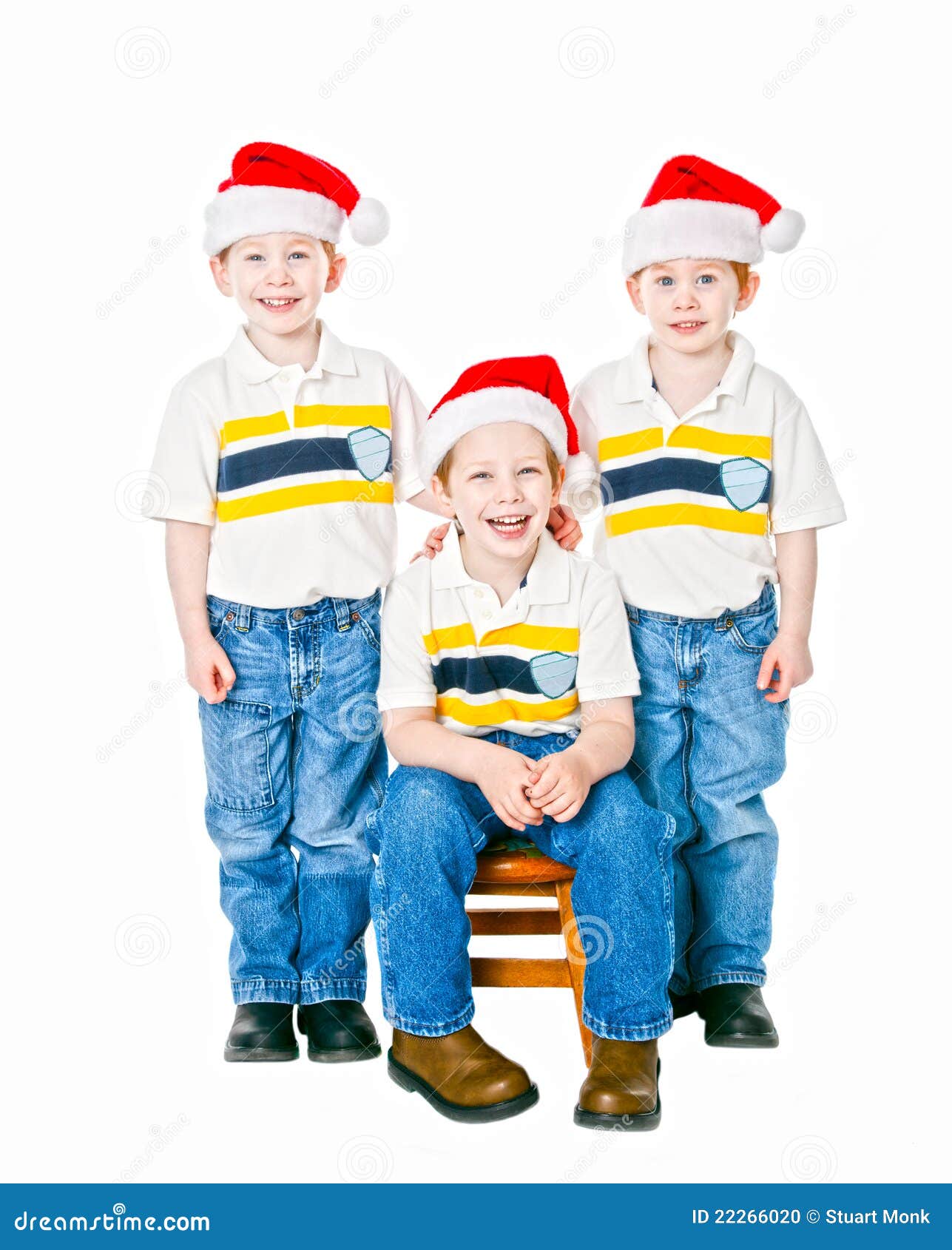 Santa boys stock photo. Image of boys, casual, happy - 22266020