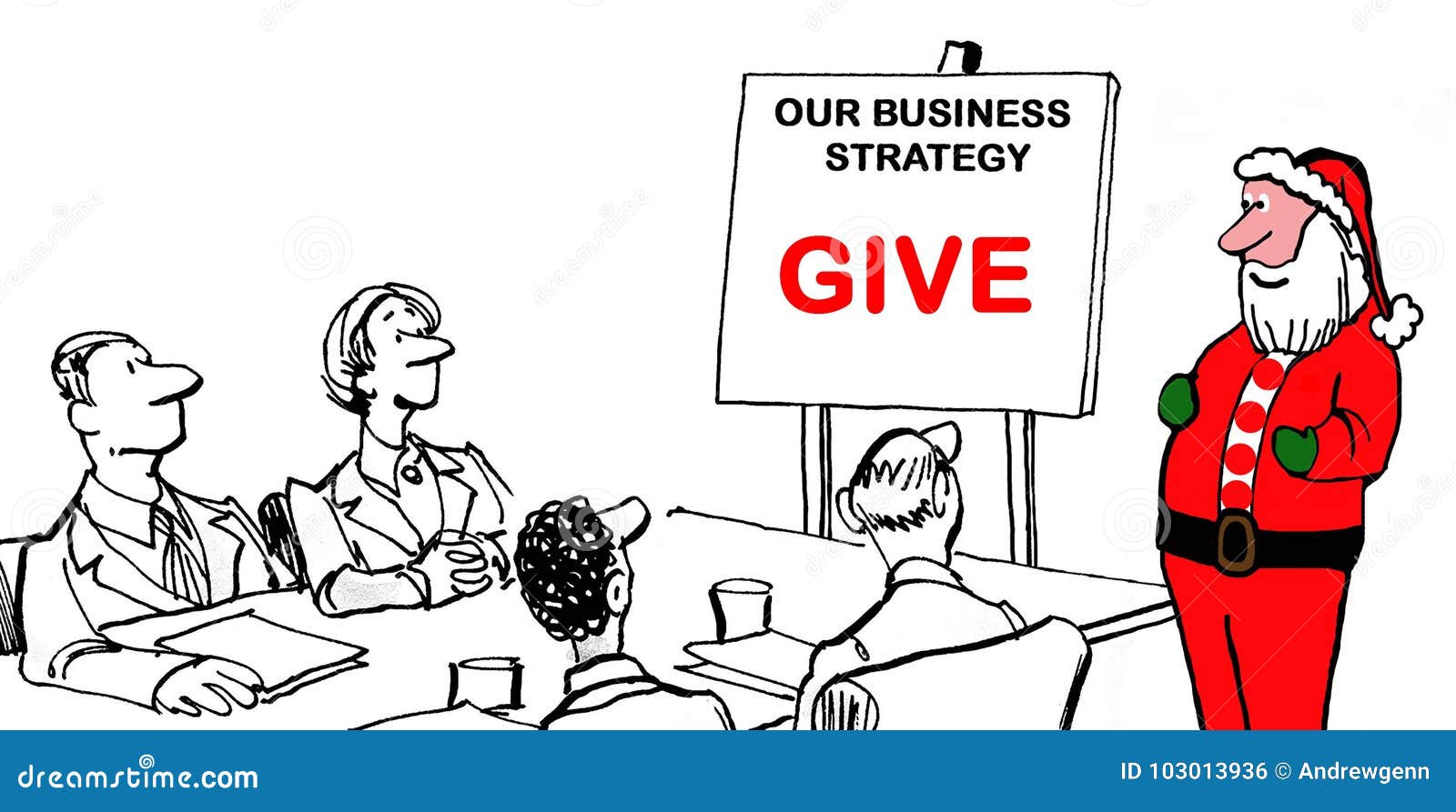 Santa business strategy stock illustration. Illustration of strategy ...