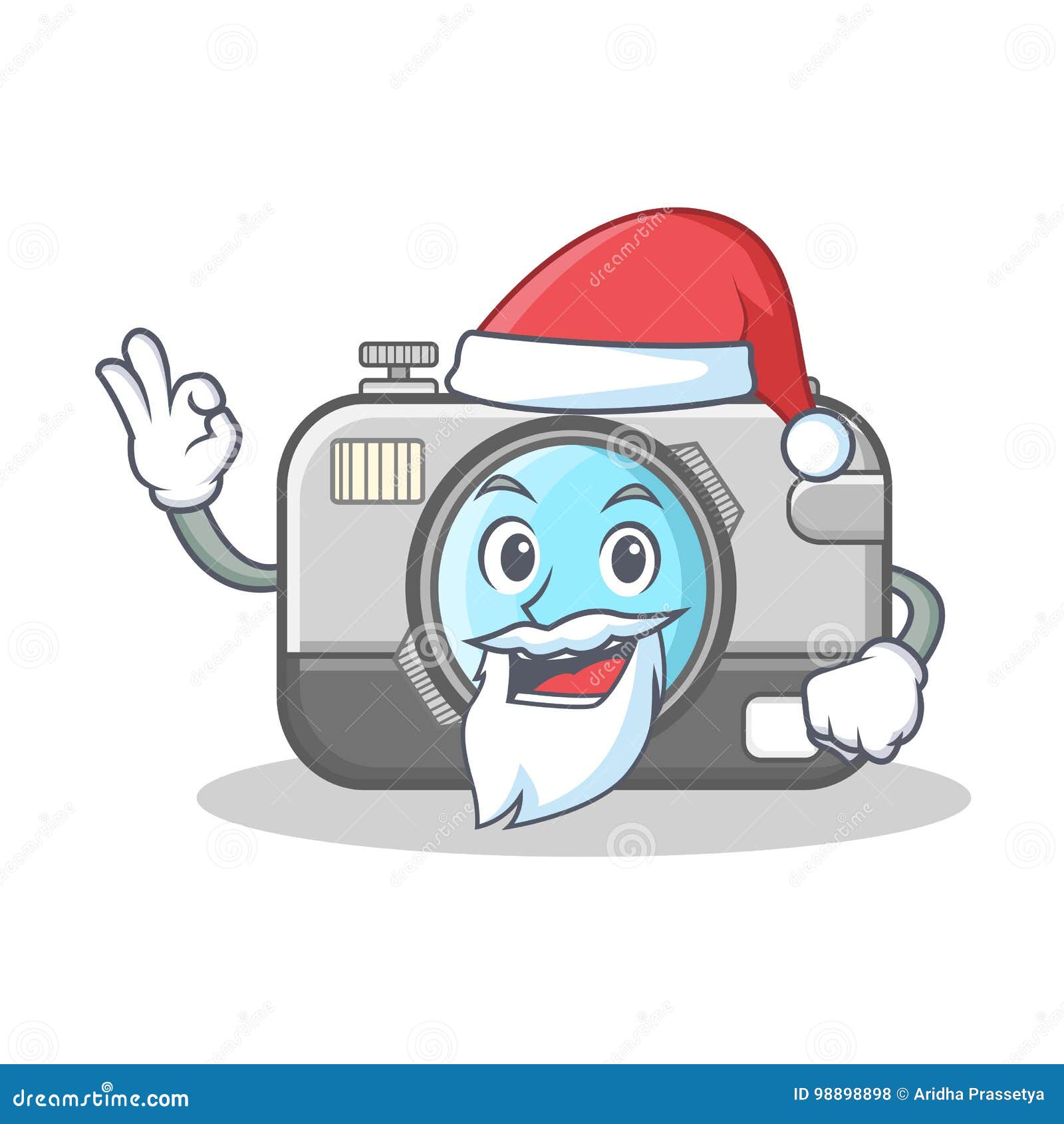Santa Camera Caharacter Cartoon Design Stock Vector - Illustration of ...