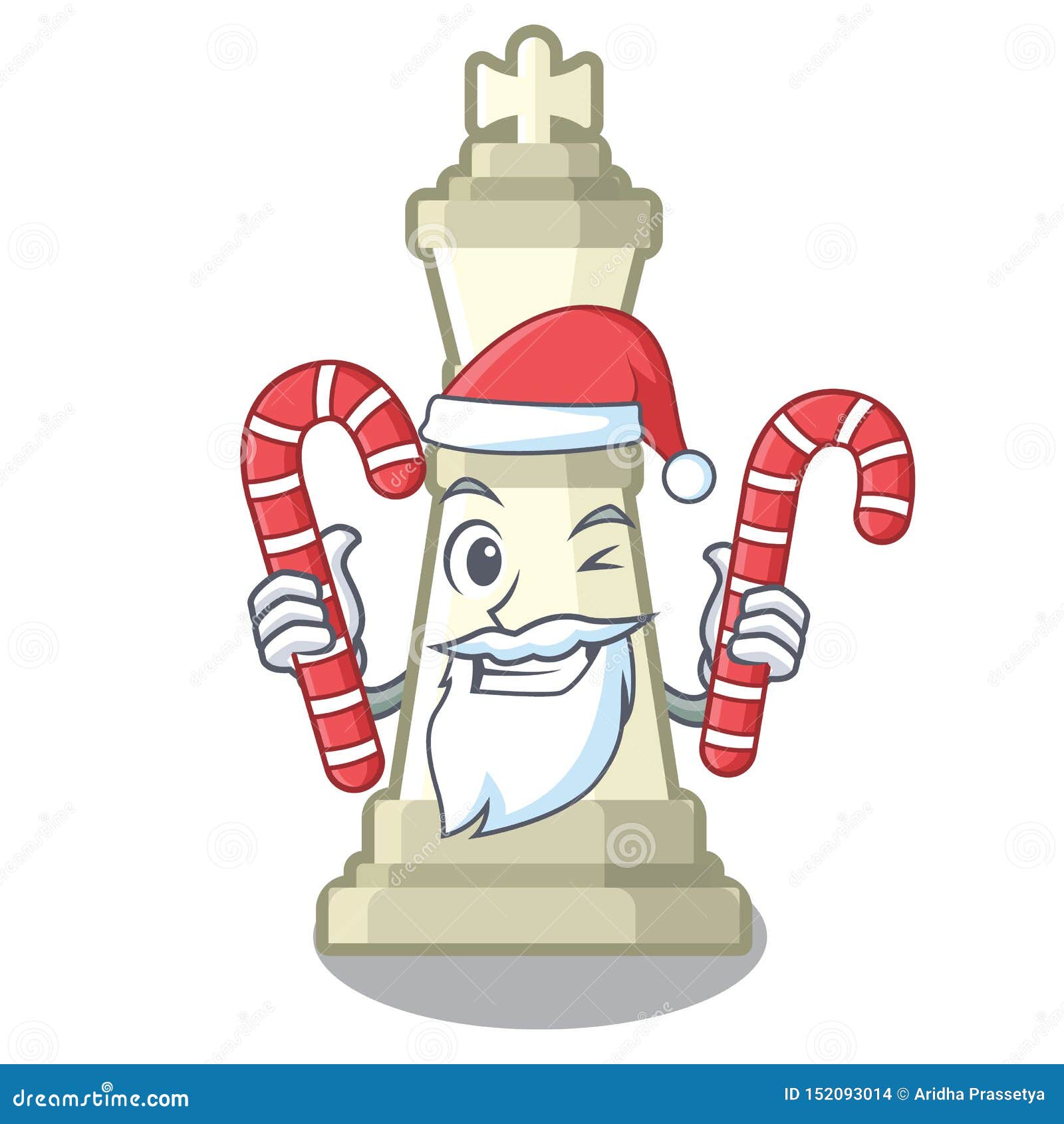 Santa with Candy King Chess in the Cartoon Shape Stock Vector ...