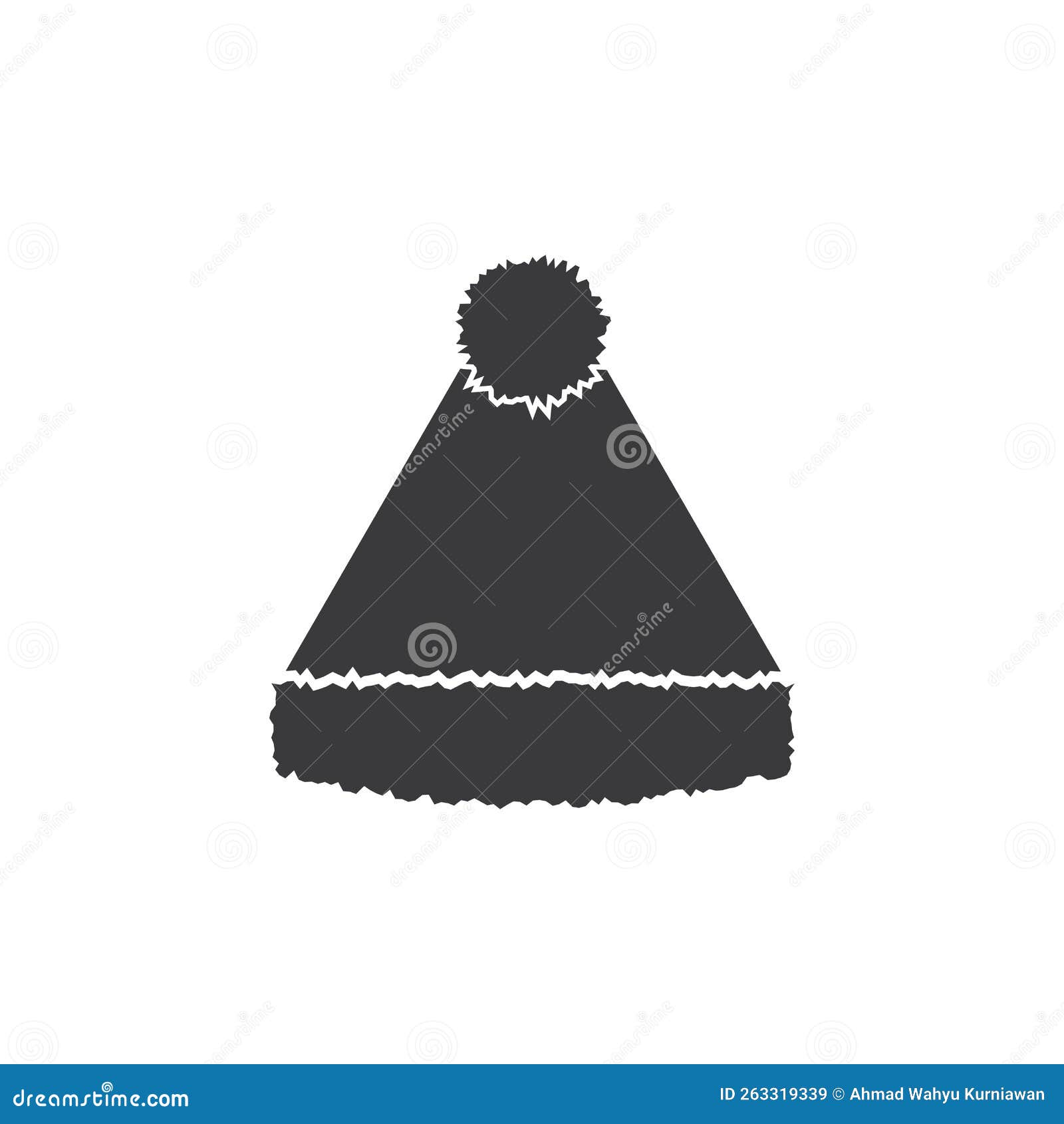Santa cap icon vector stock vector. Illustration of flat - 263319339