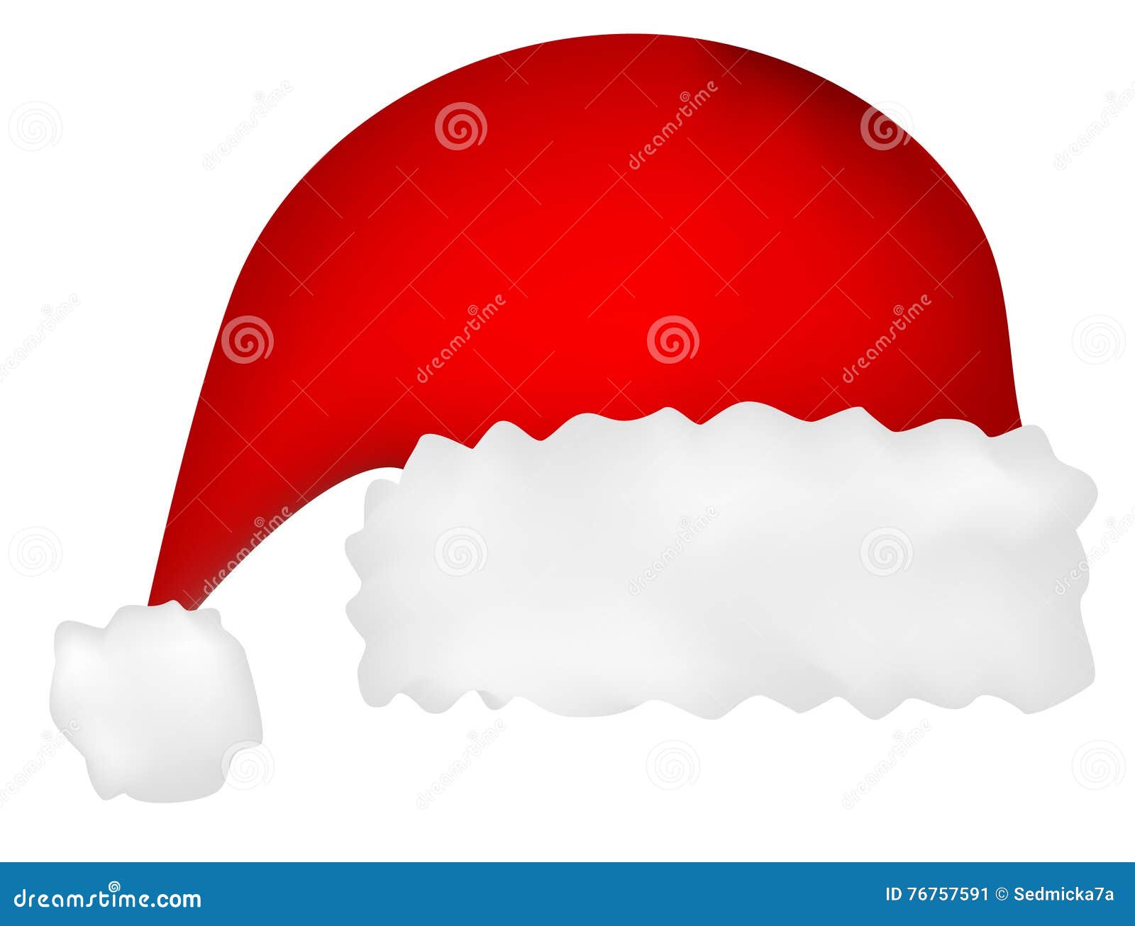 Santa cap stock vector. Illustration of wear, vector - 76757591